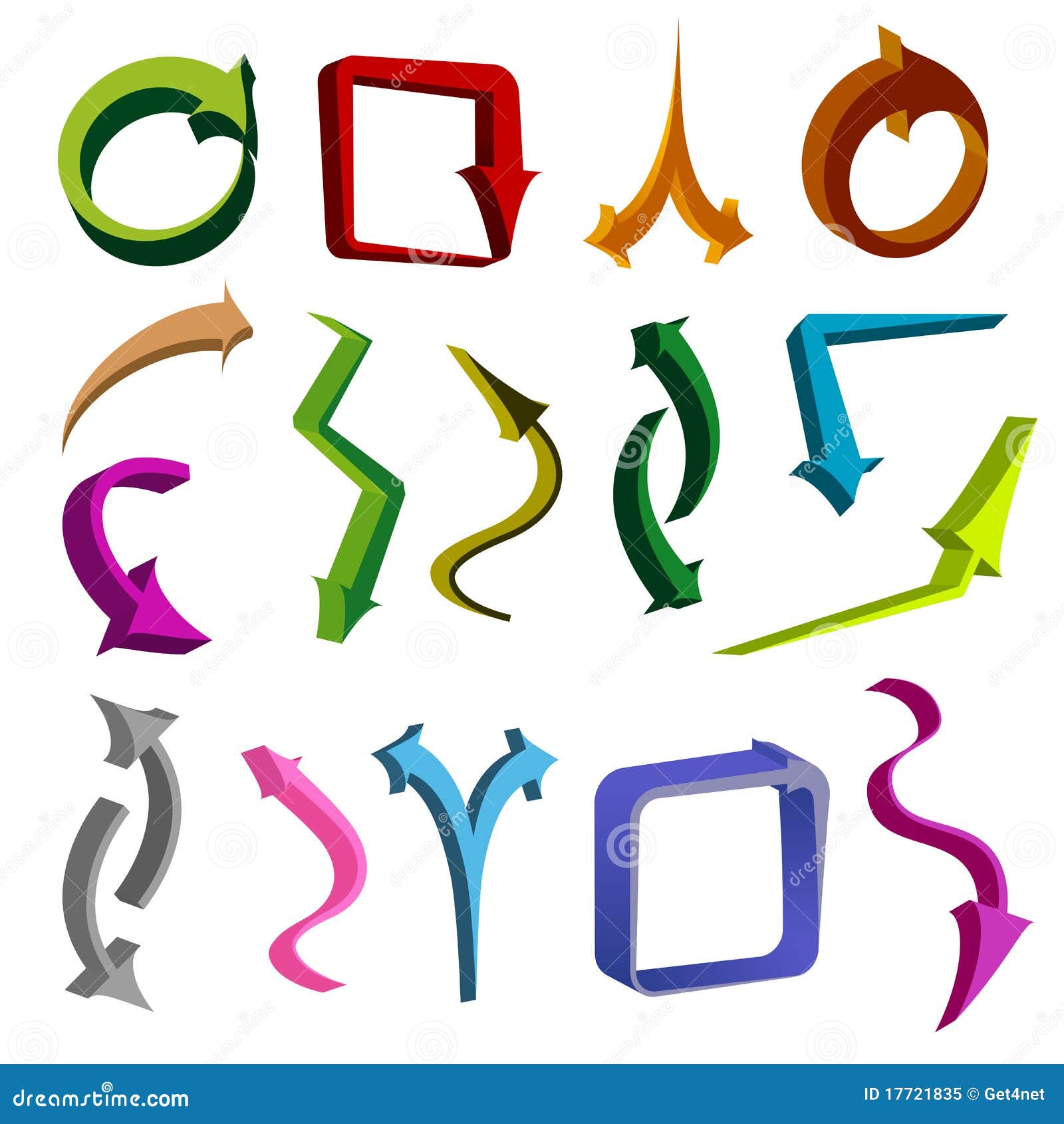 Formas Diferentes Das Setas Ilustração Stock - Ilustração de editable ...