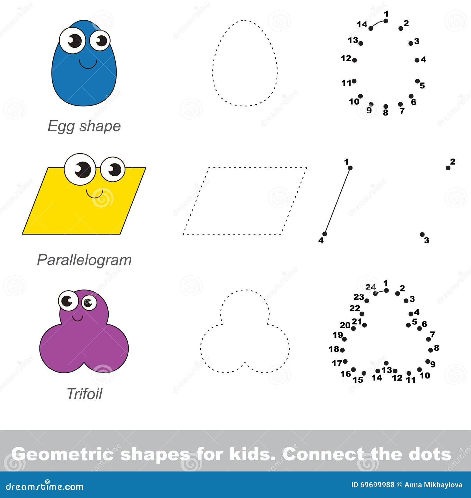 Formas Geométricas Simples Para Crianças Ilustração do Vetor ...