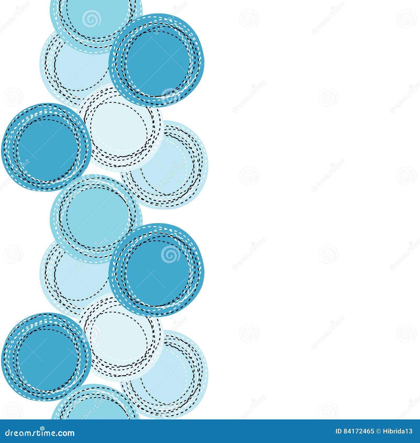 Formas Redondas Da Costura Azul Ilustração do Vetor - Ilustração de ...