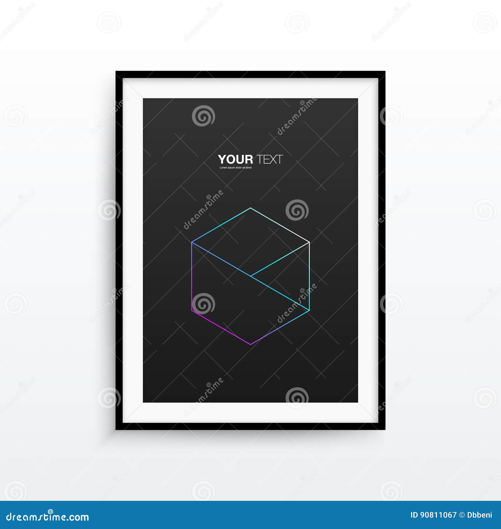 A4 / A3 Format Frame Design For Your Image Or Text Vector Illustration ...