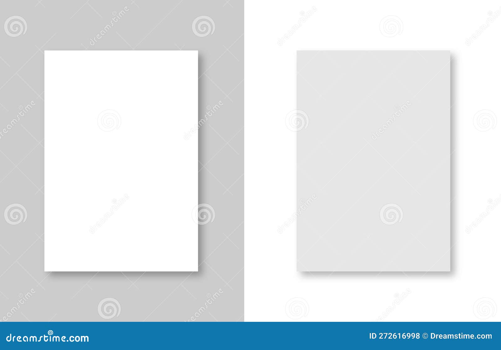 A4 Format Paper with Shadows Stock Vector - Illustration of drawing ...