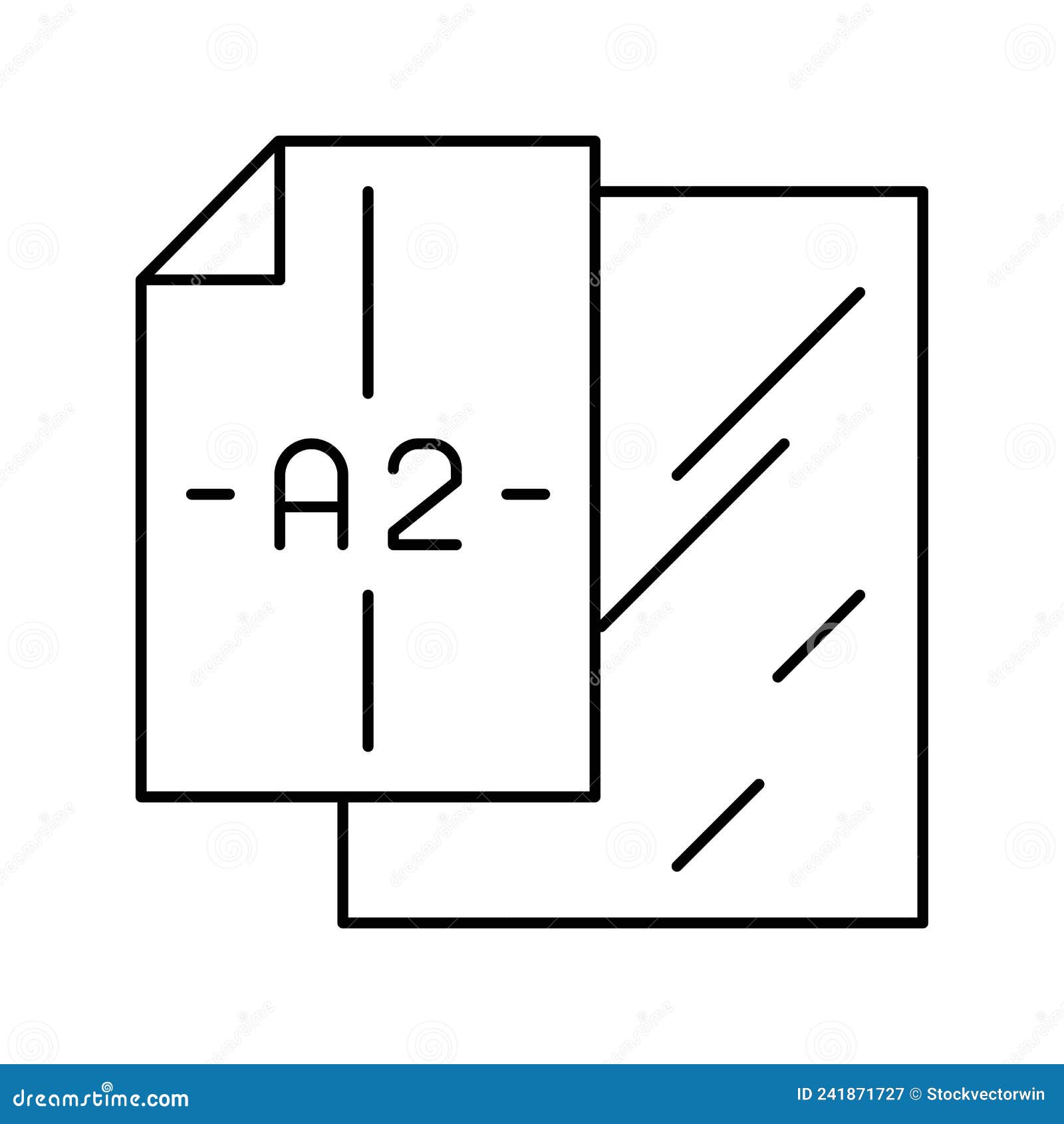 A2 Format for Poster Printing Line Icon Vector Illustration Stock ...