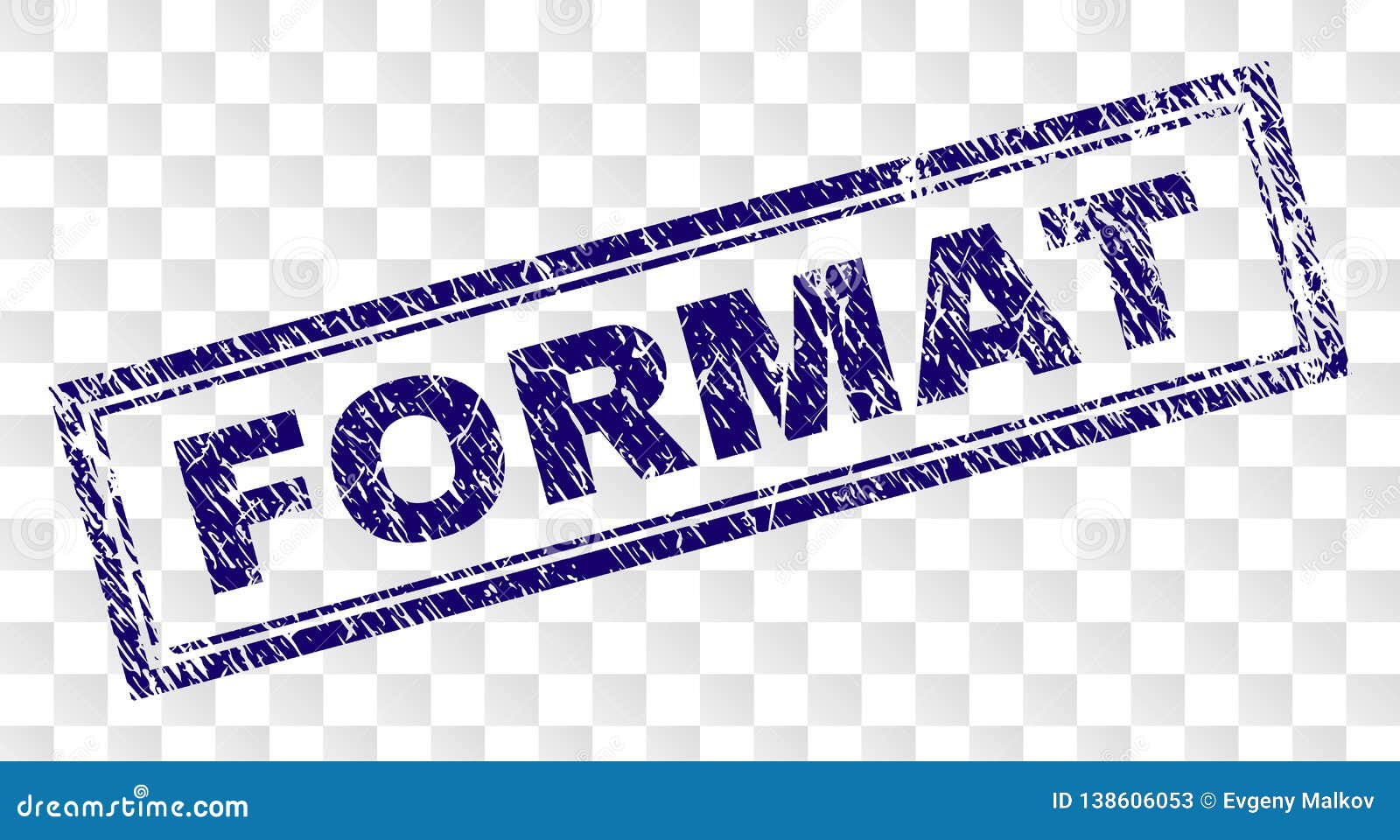 Grunge FORMAT Rectangle Stamp Stock Vector - Illustration of design ...