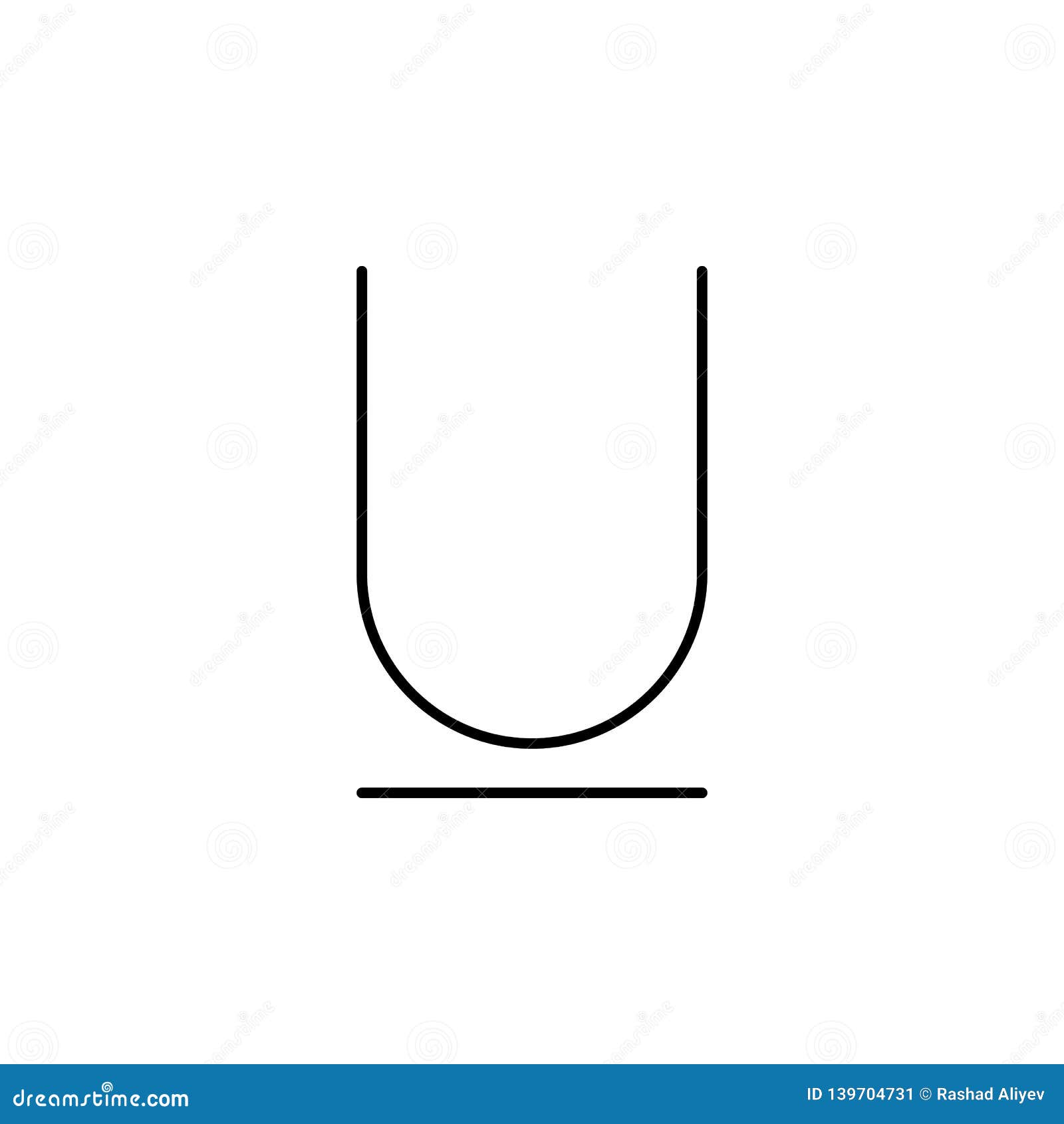 Underline Icon Vector From Text Editor Concept. Thin Line Illustration ...