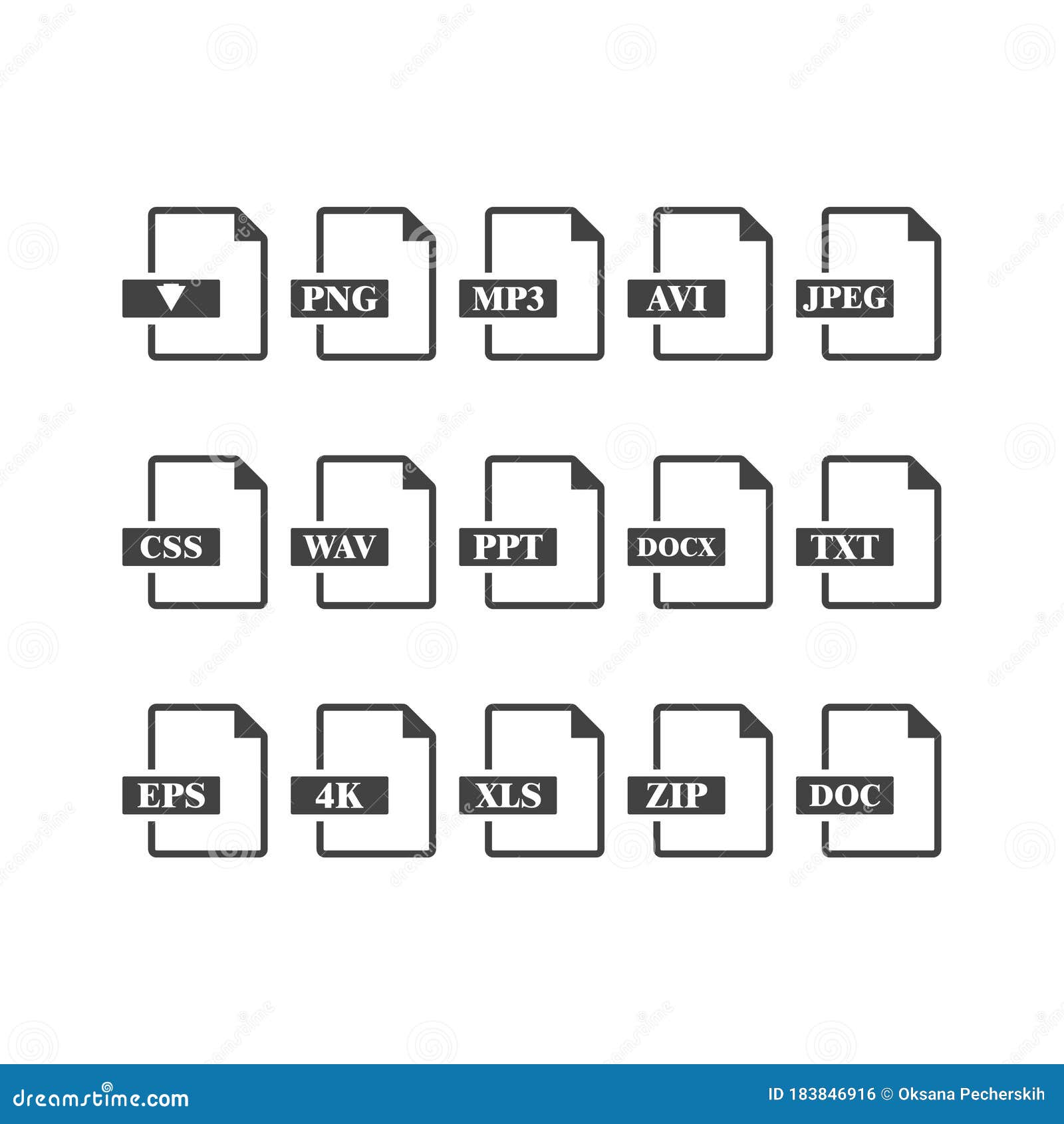 Format Web Document on White Isolated Background Stock Vector ...