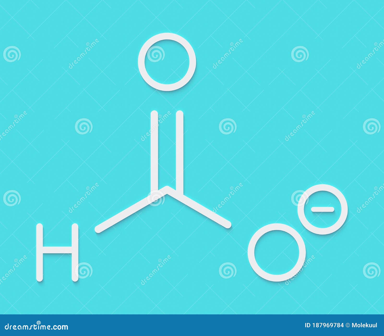Formate Anion, Chemical Structure. Skeletal Formula. Stock Illustration ...