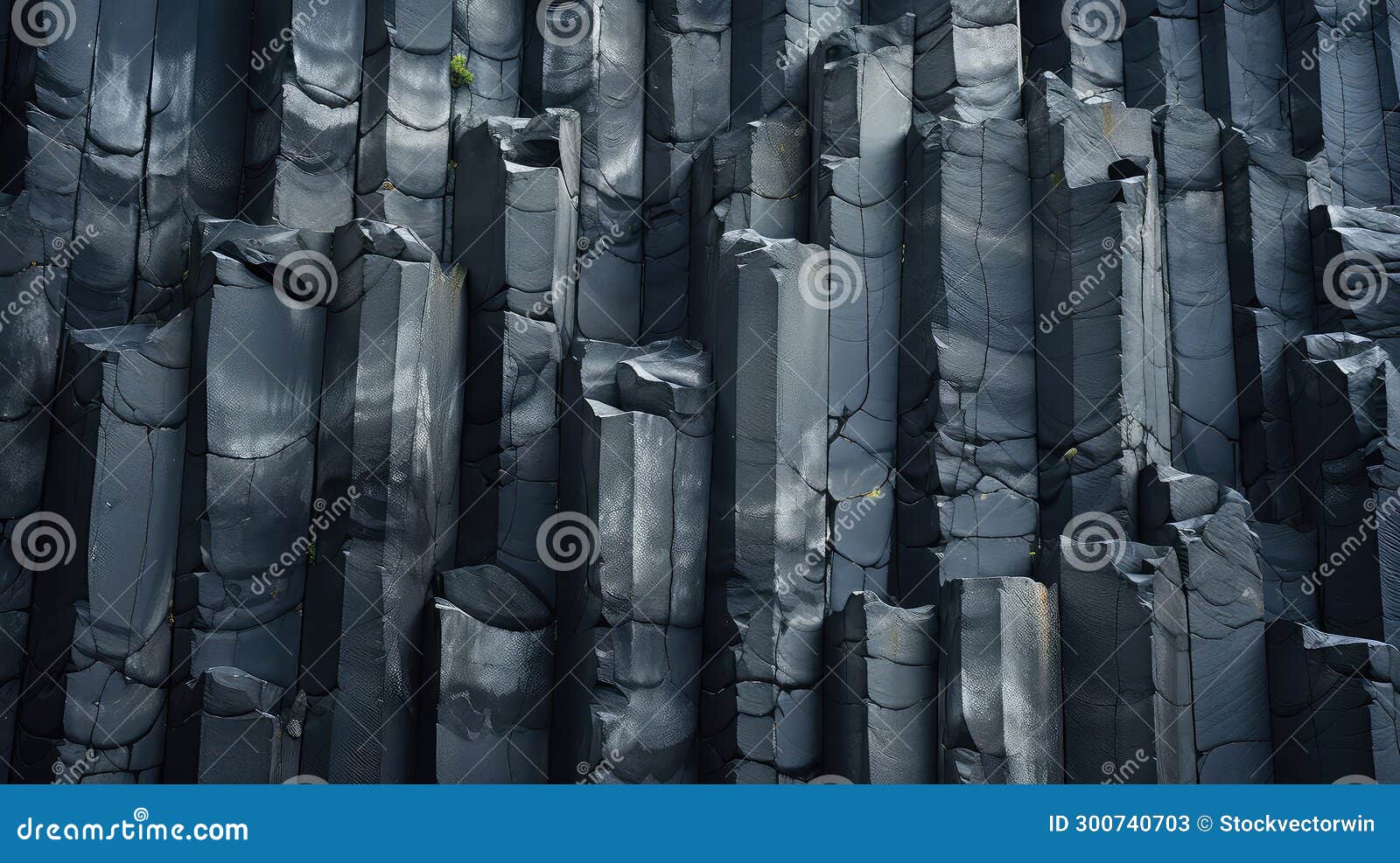 Formation Basalt Columns Landscape Stock Illustration - Illustration of ...