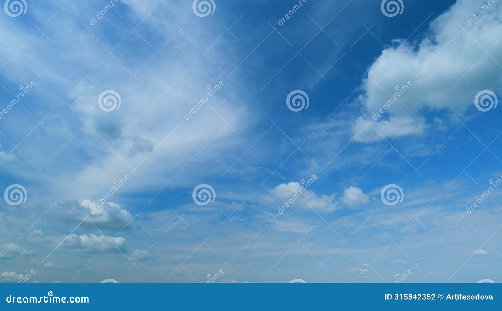 Formation Cloud Sky Scape. Various Layers of Clouds Move in Different ...