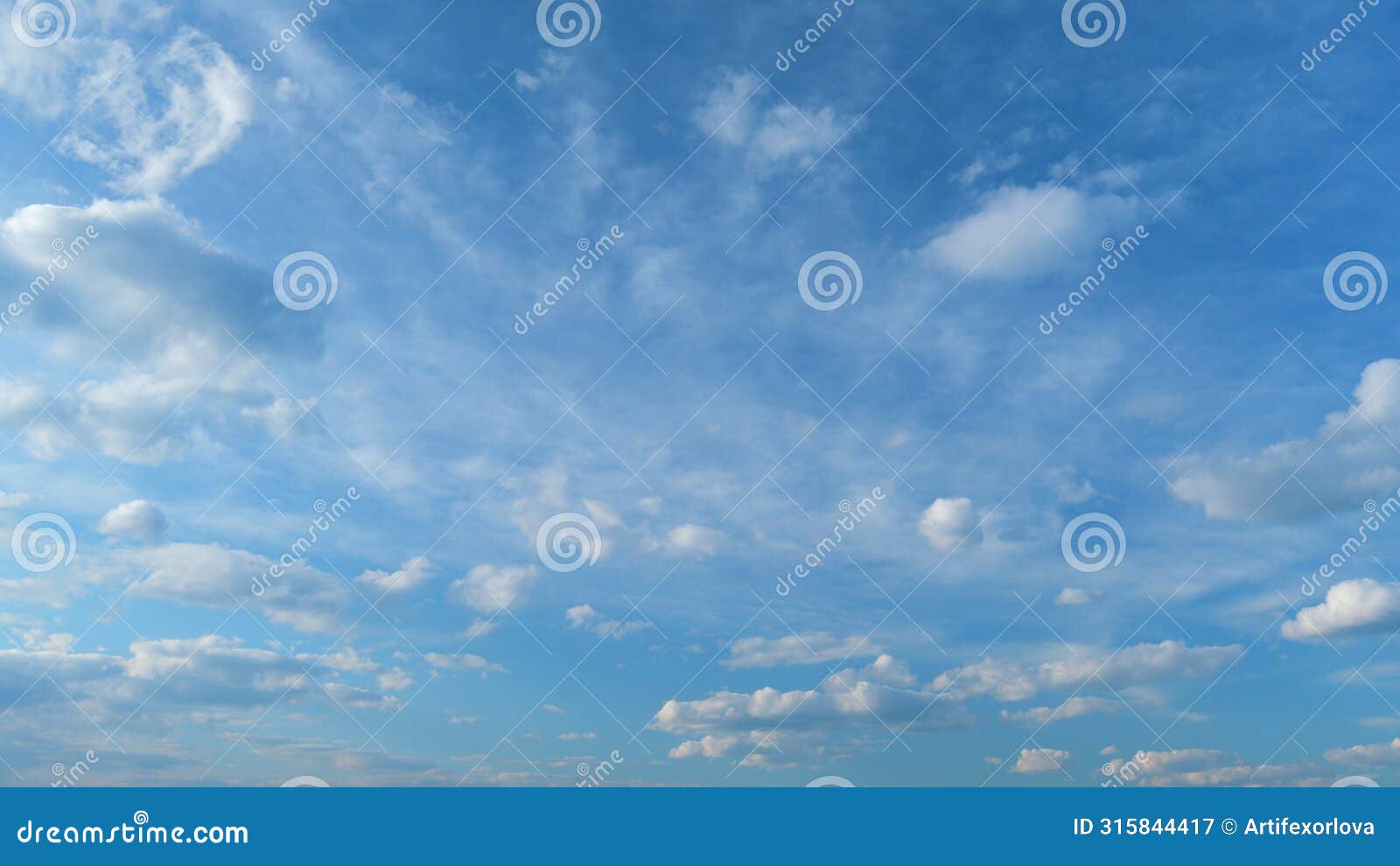 Formation Cloud Sky Scape. Various Layers of Clouds Move in Different ...