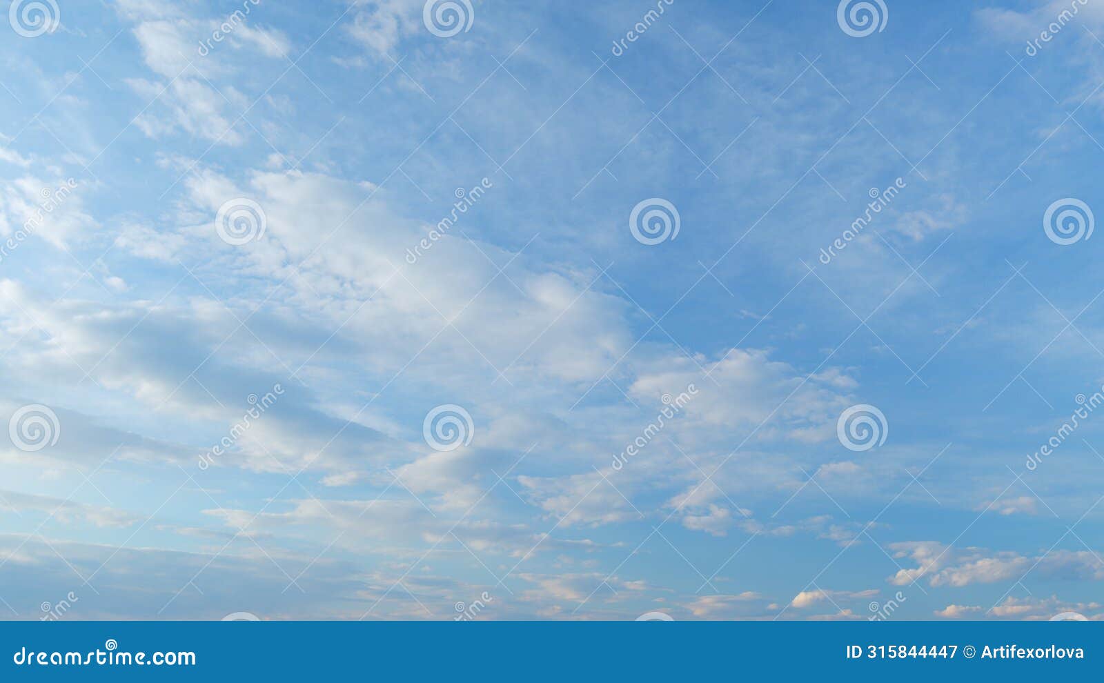 Formation Cloud Sky Scape. Various Layers of Clouds Move in Different ...
