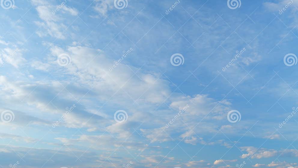 Formation Cloud Sky Scape. Various Layers of Clouds Move in Different ...