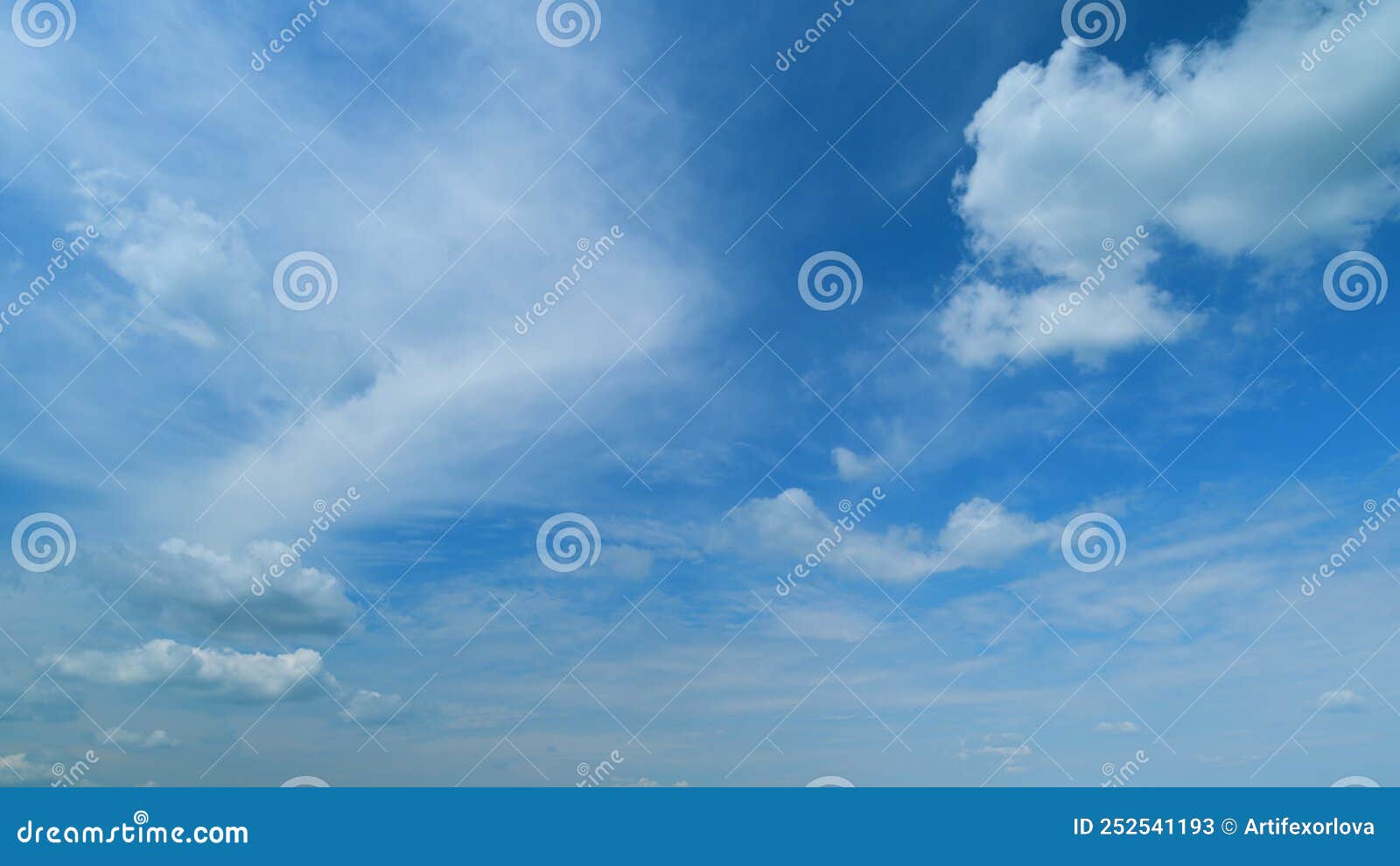 Formation Cloud Sky Scape. Various Layers of Clouds Move in Different ...