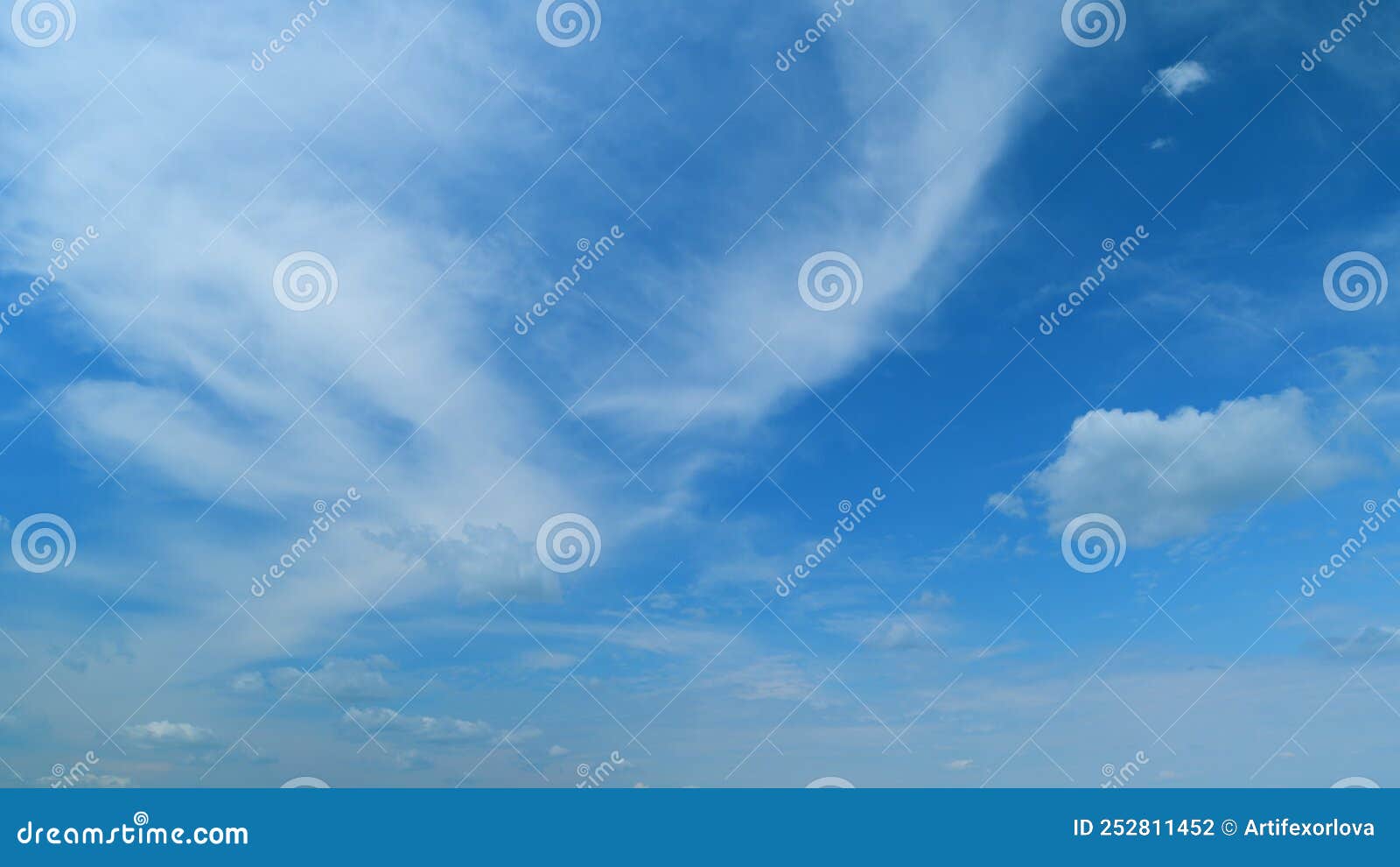 Formation Cloud Sky Scape. Various Layers of Clouds Move in Different ...