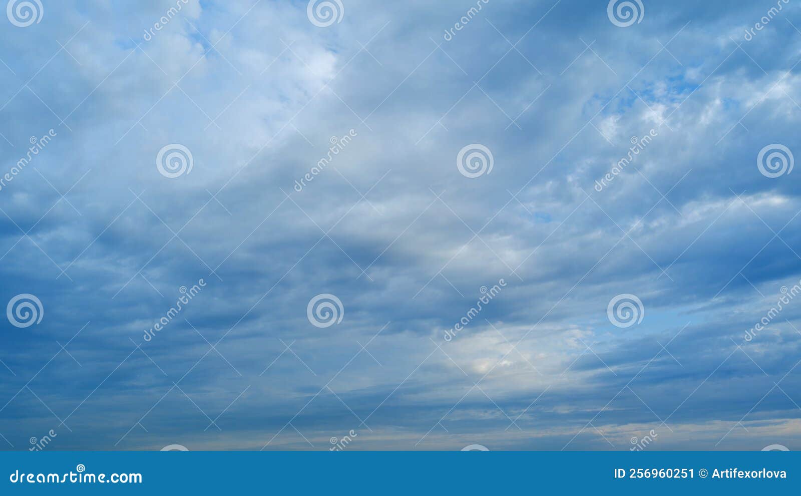 Formation Cloud Sky Scape. Various Layers of Clouds Move in Different ...
