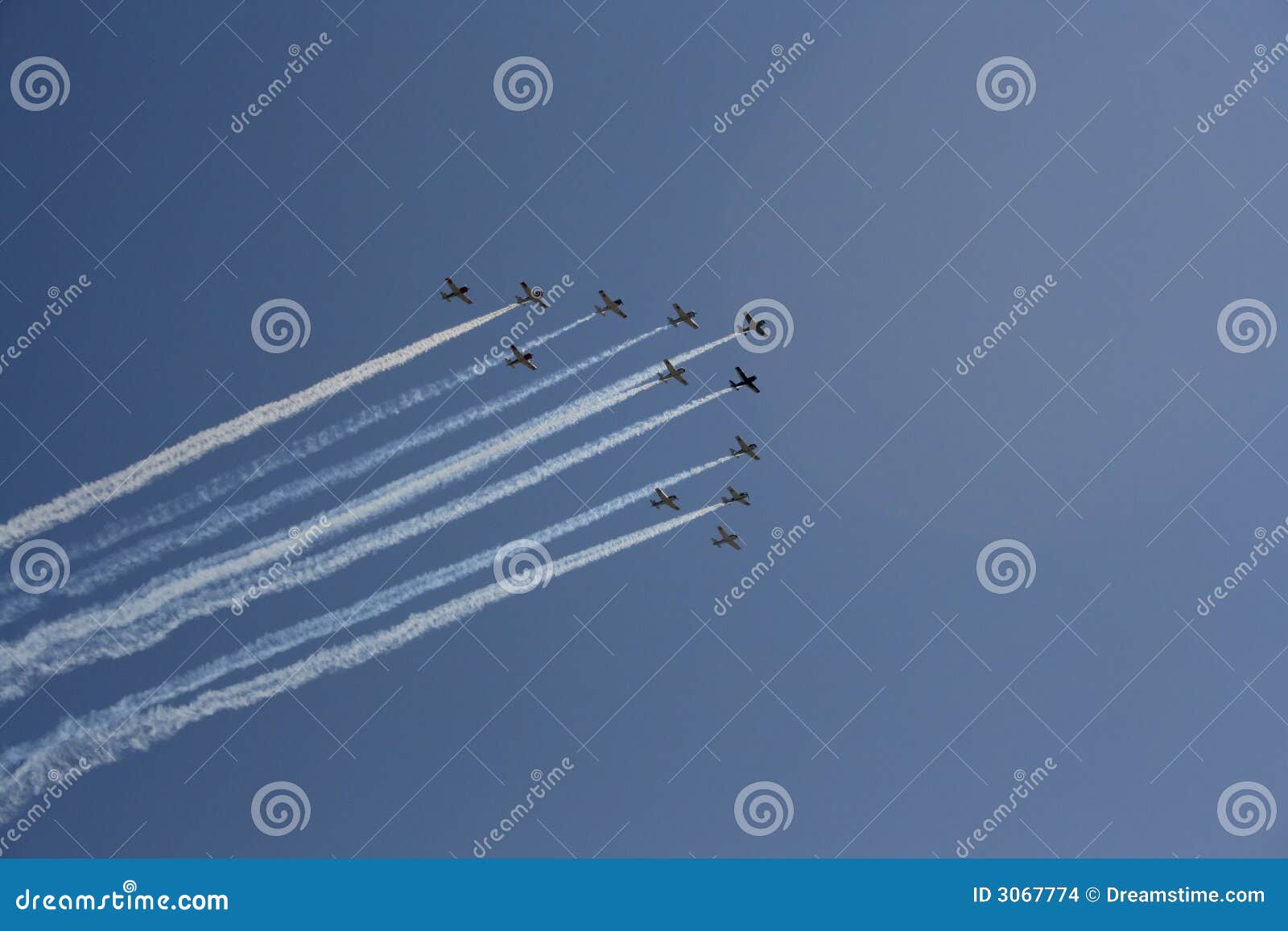 Formation flying stock photo. Image of military, trail - 3067774
