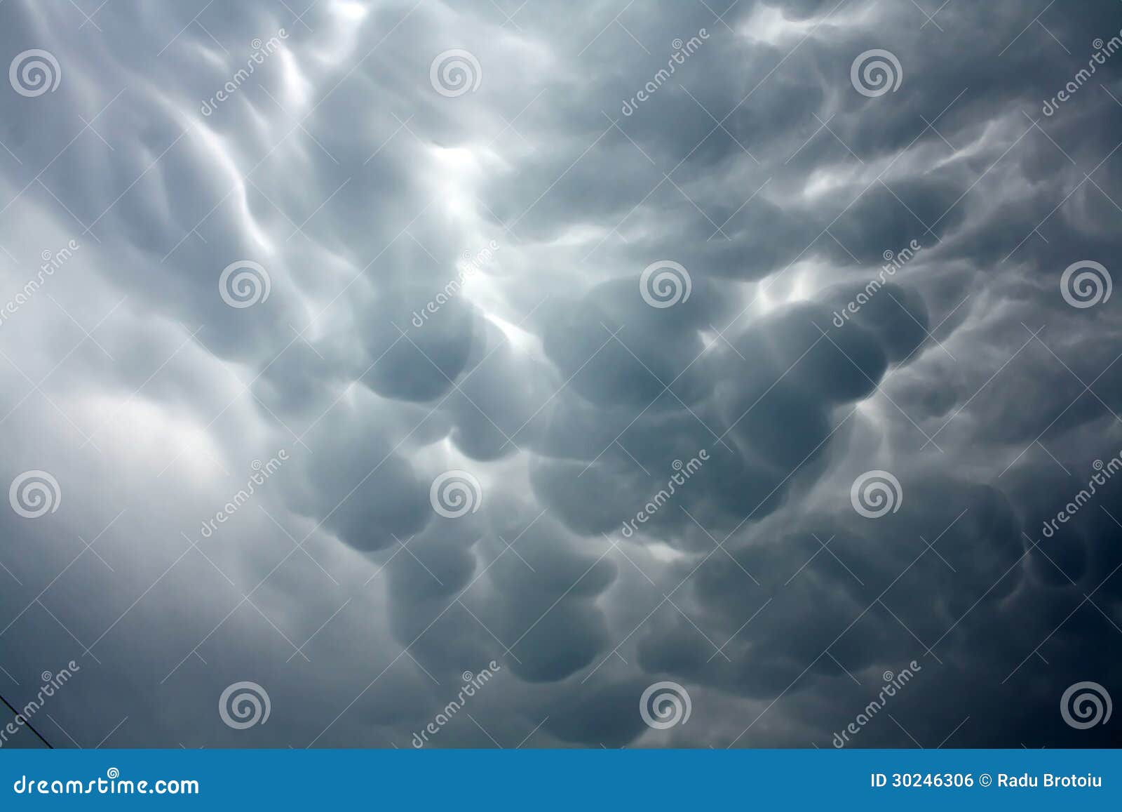 Mammatus clouds stock photo. Image of thunderstorm, cloud - 30246306