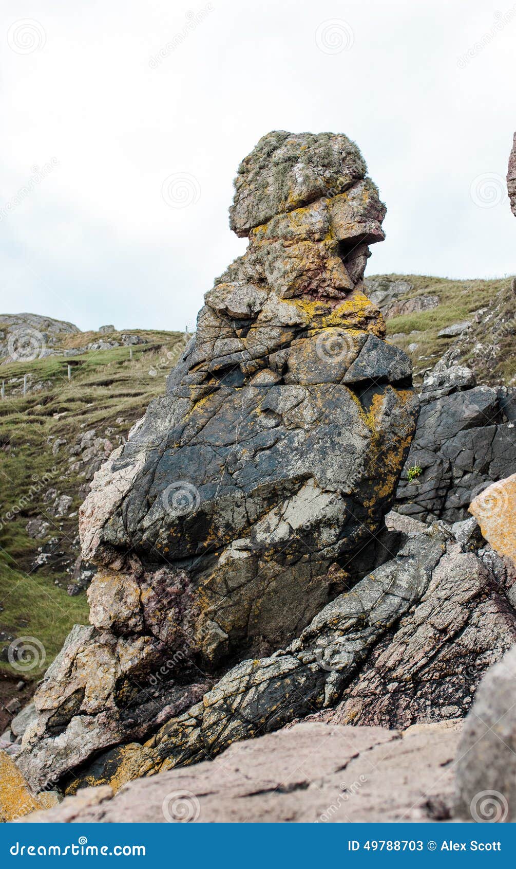 Formation of a sea stack stock image. Image of erosion - 49788703