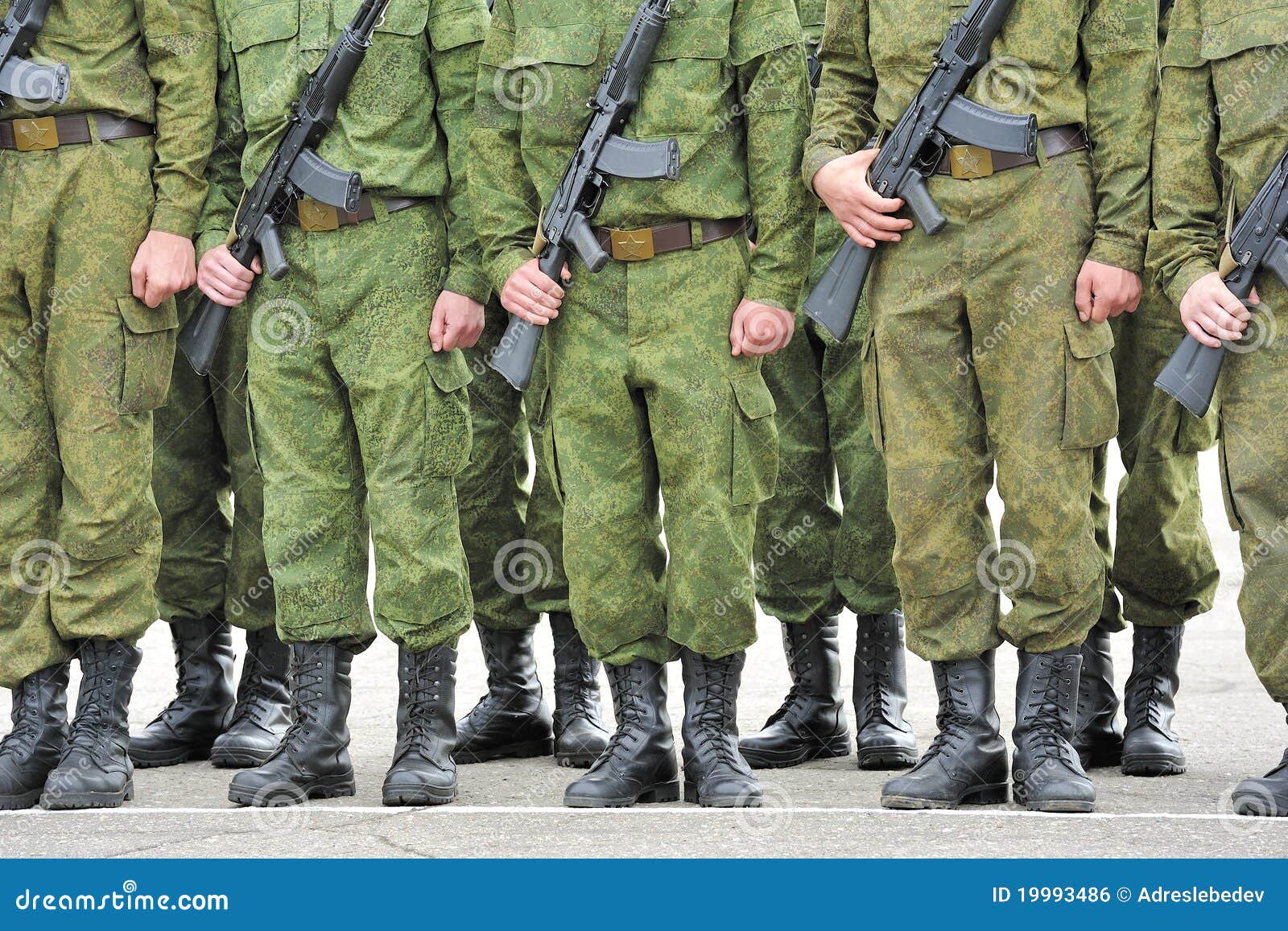 Formation of Soldiers with Guns Stock Photo - Image of order, parade ...