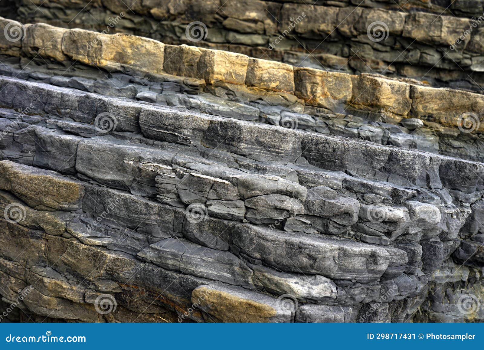 Formation of a Stacked Layers of Rocks Stock Image - Image of travel ...