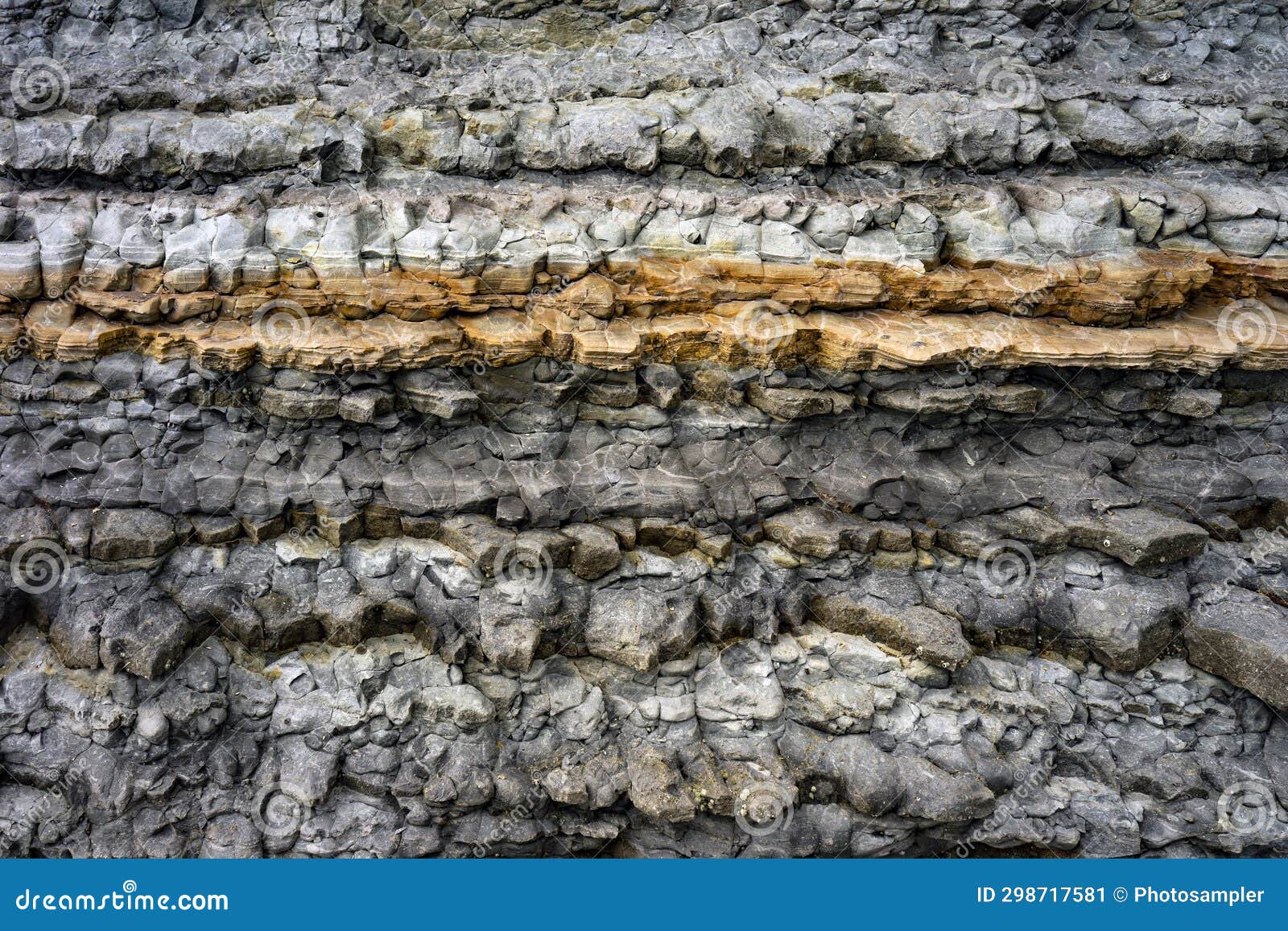 Formation of a Stacked Layers of Rocks Stock Image - Image of travel ...