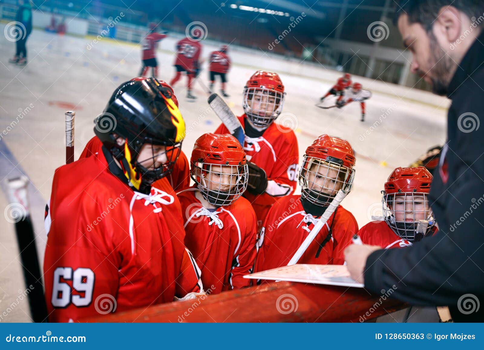 Formation Strategy Plan in Hockey Matches Stock Image - Image of ...