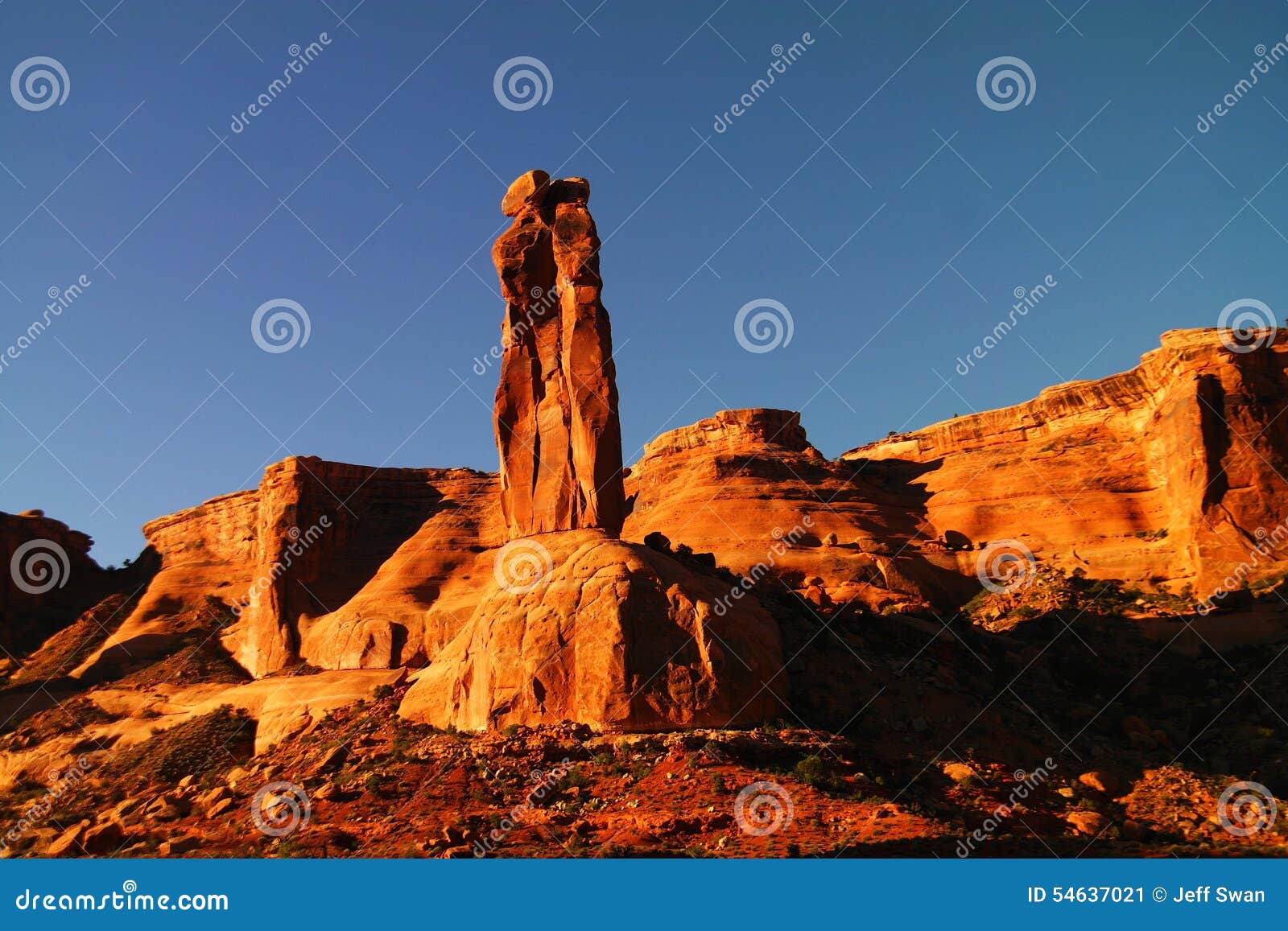 Formations of Arches National Park Stock Image - Image of landscape ...