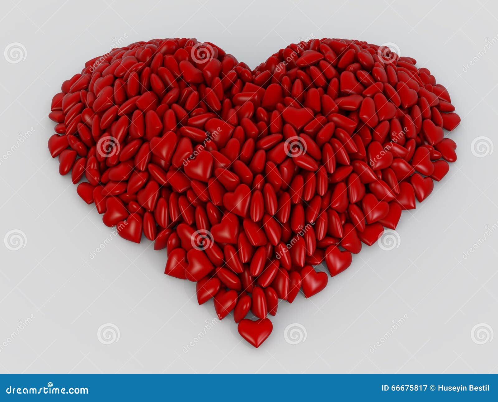 Forme De Coeur Des Coeurs Rouges Illustration Stock - Illustration du ...