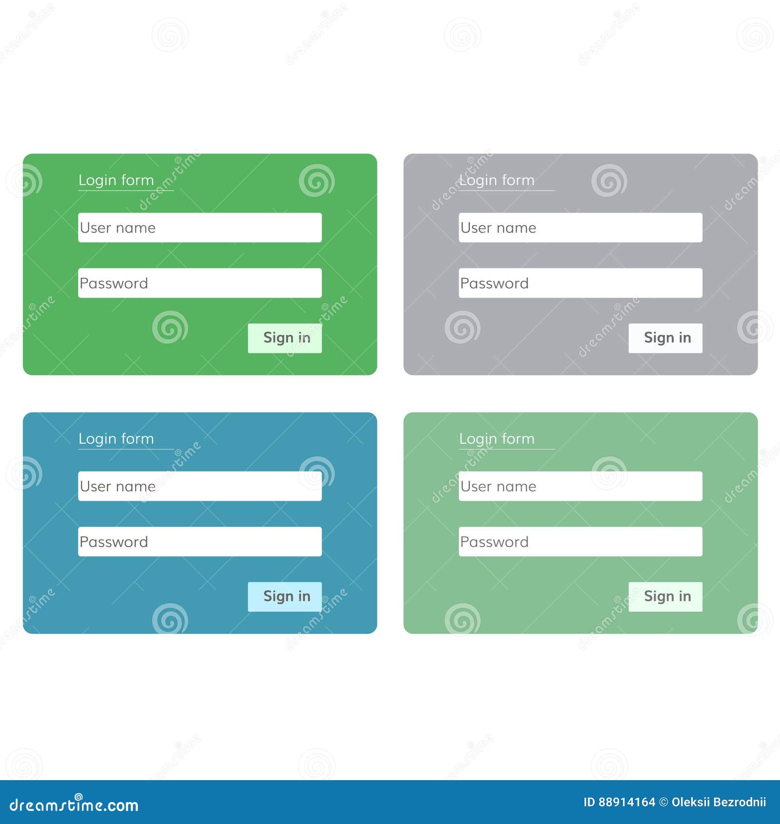 Forme De Login Pour Le Vecteur De Site Web Illustration de Vecteur ...