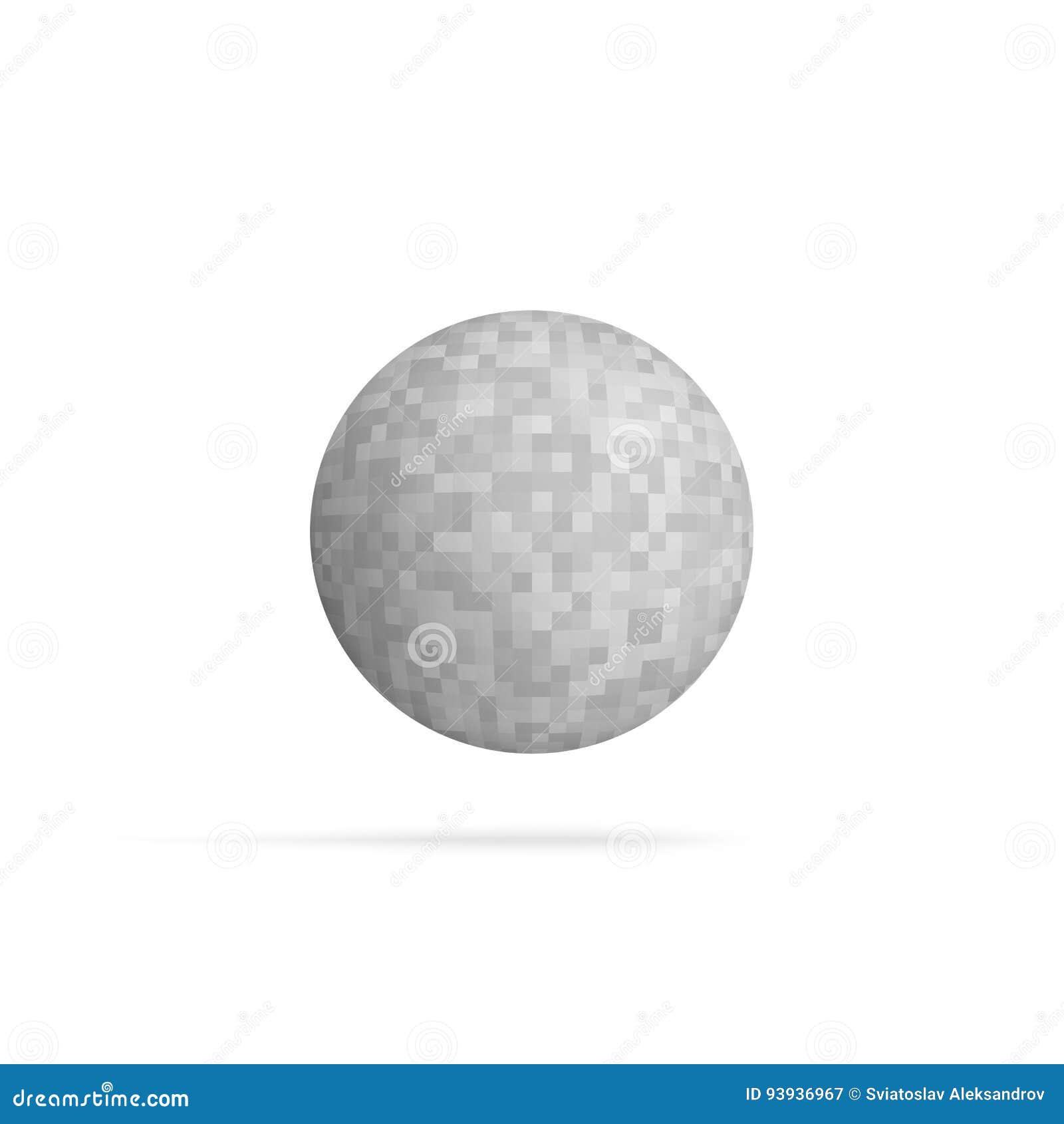 Forme De Vecteur De Boule Avec La Texture Pixelated Illustration de ...