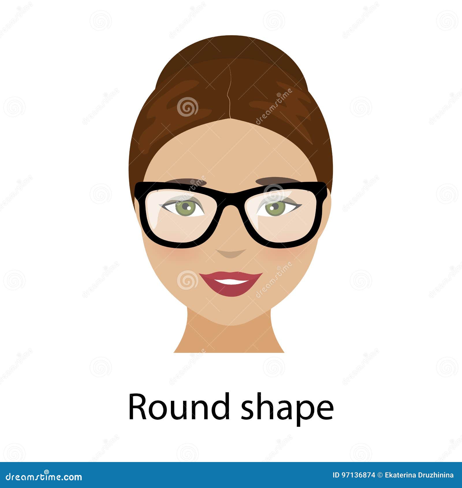 Forme Del Fronte Della Donna Illustrazione Vettoriale - Illustrazione ...