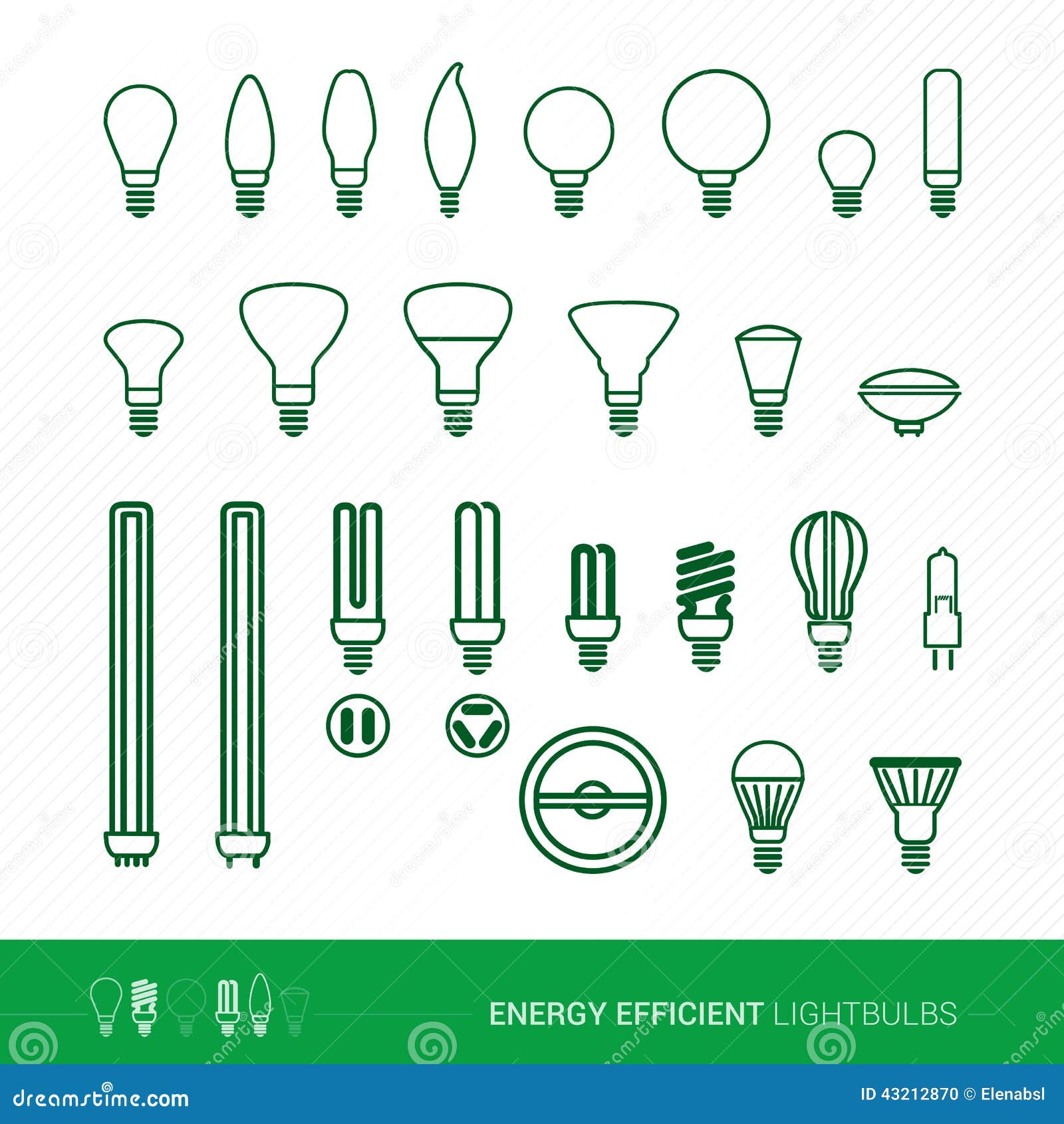 Forme Ed Applicazioni Delle Lampadine Illustrazione Vettoriale ...