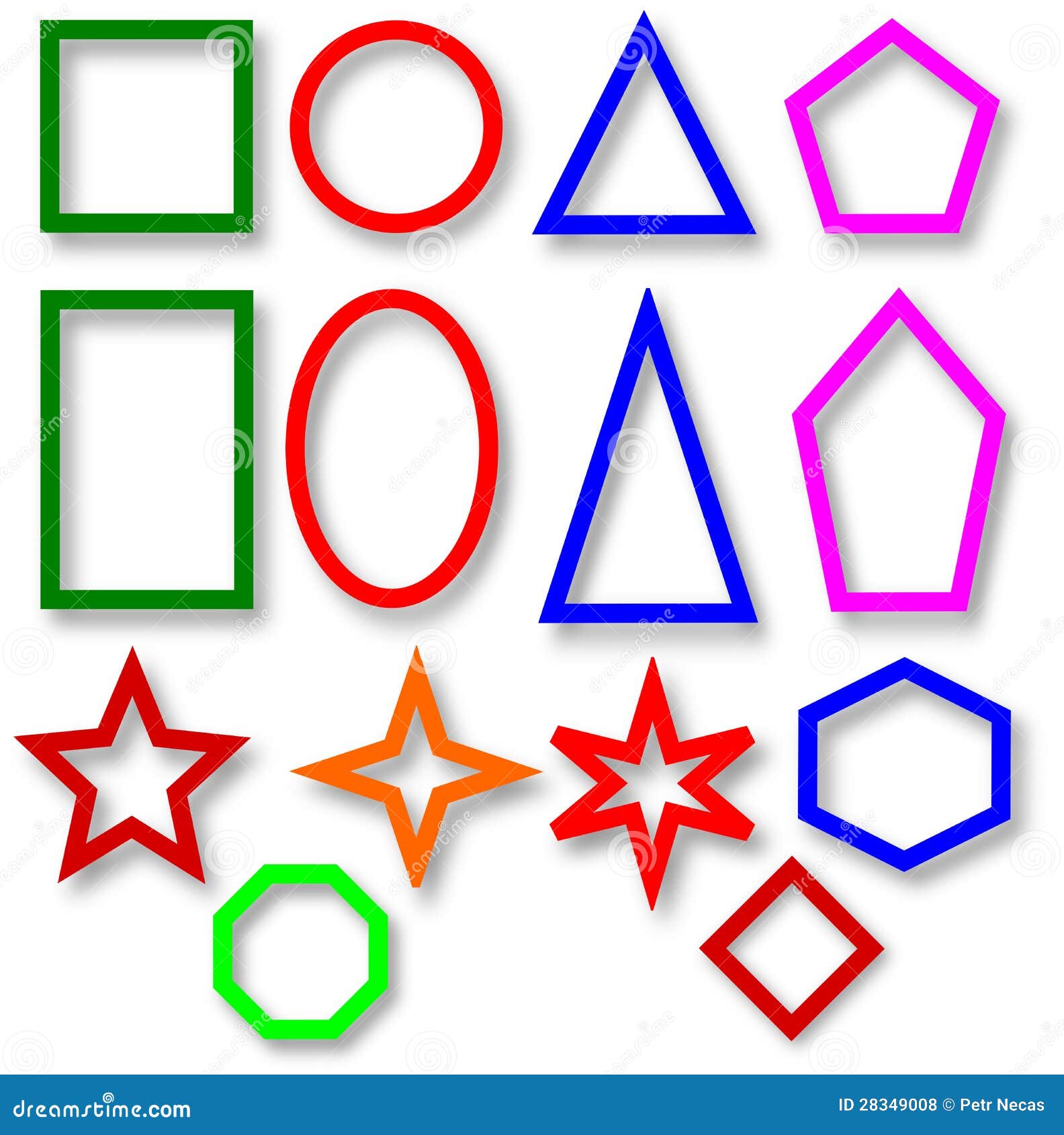 Forme Geometriche Colorate Differenti Illustrazione di Stock ...