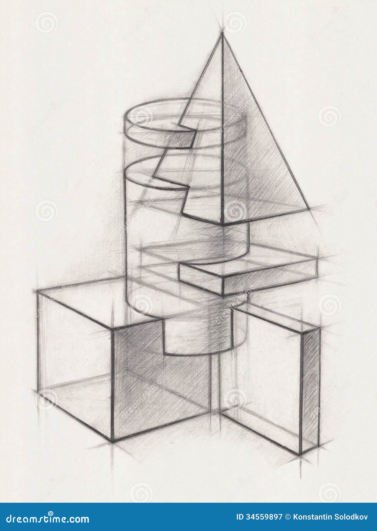 Forme geometriche solide illustrazione di stock. Illustrazione di ...