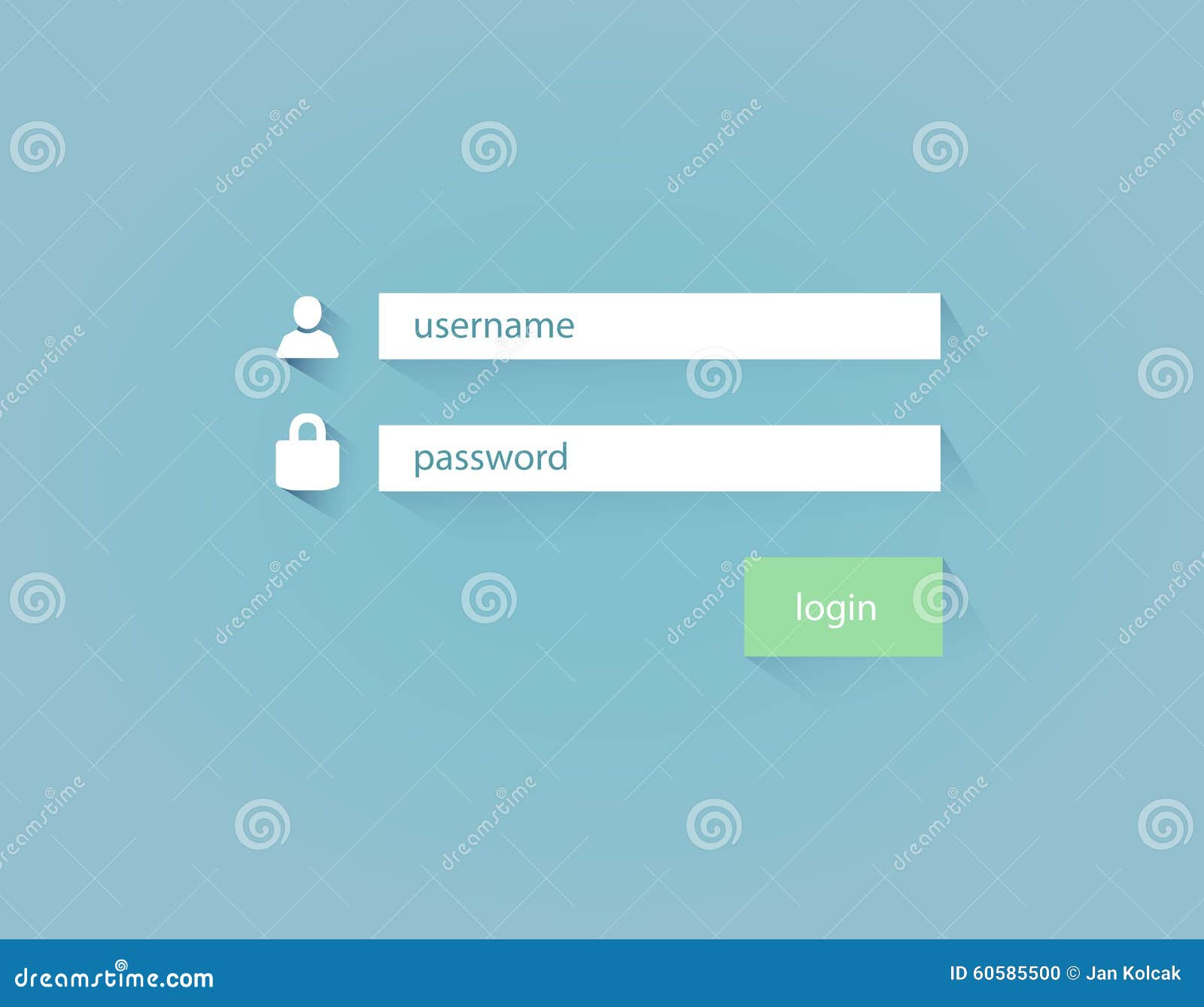 Forme moderne de login illustration de vecteur. Illustration du ...