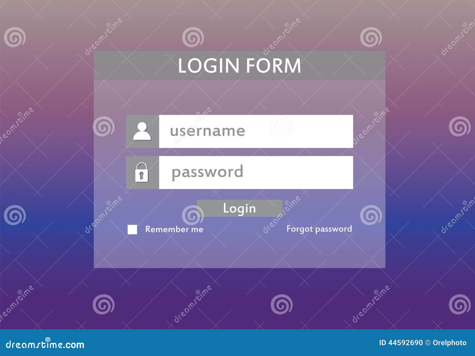 Forme Moderne De Login Pour Le Site Web Illustration de Vecteur ...