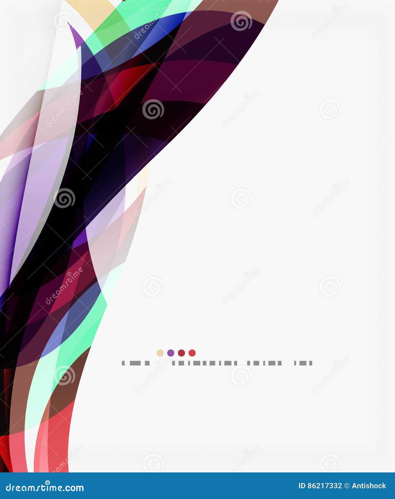 Forme Ondulate Geometriche Moderne Su Luce Illustrazione di Stock ...