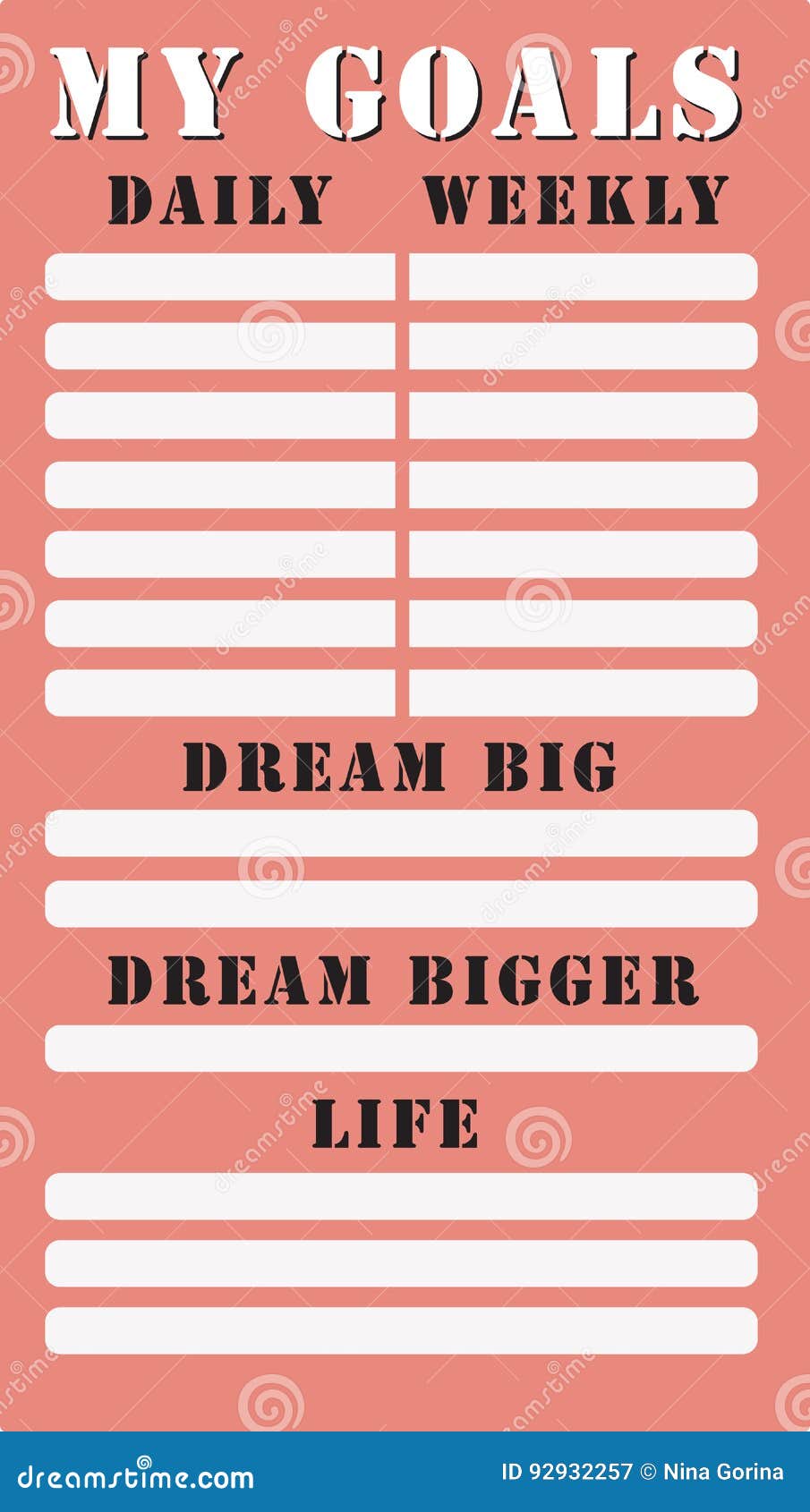 Forme para mis metas ilustración del vector. Ilustración de meta - 92932257