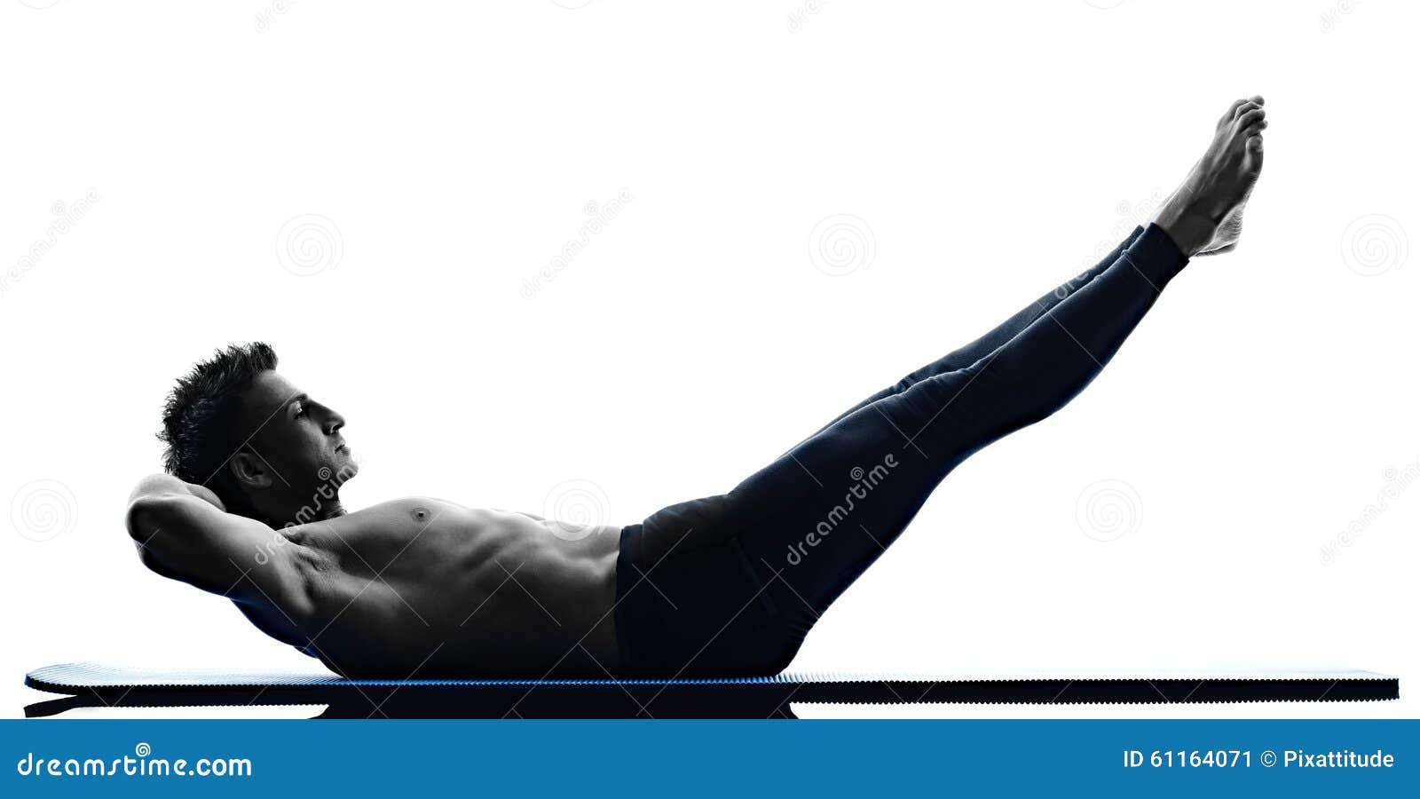 Forme Physique D'exercices De Pilates D'homme D'isolement Image stock ...