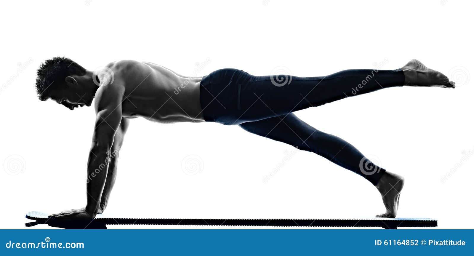 Forme Physique D'exercices De Pilates D'homme D'isolement Photo stock ...