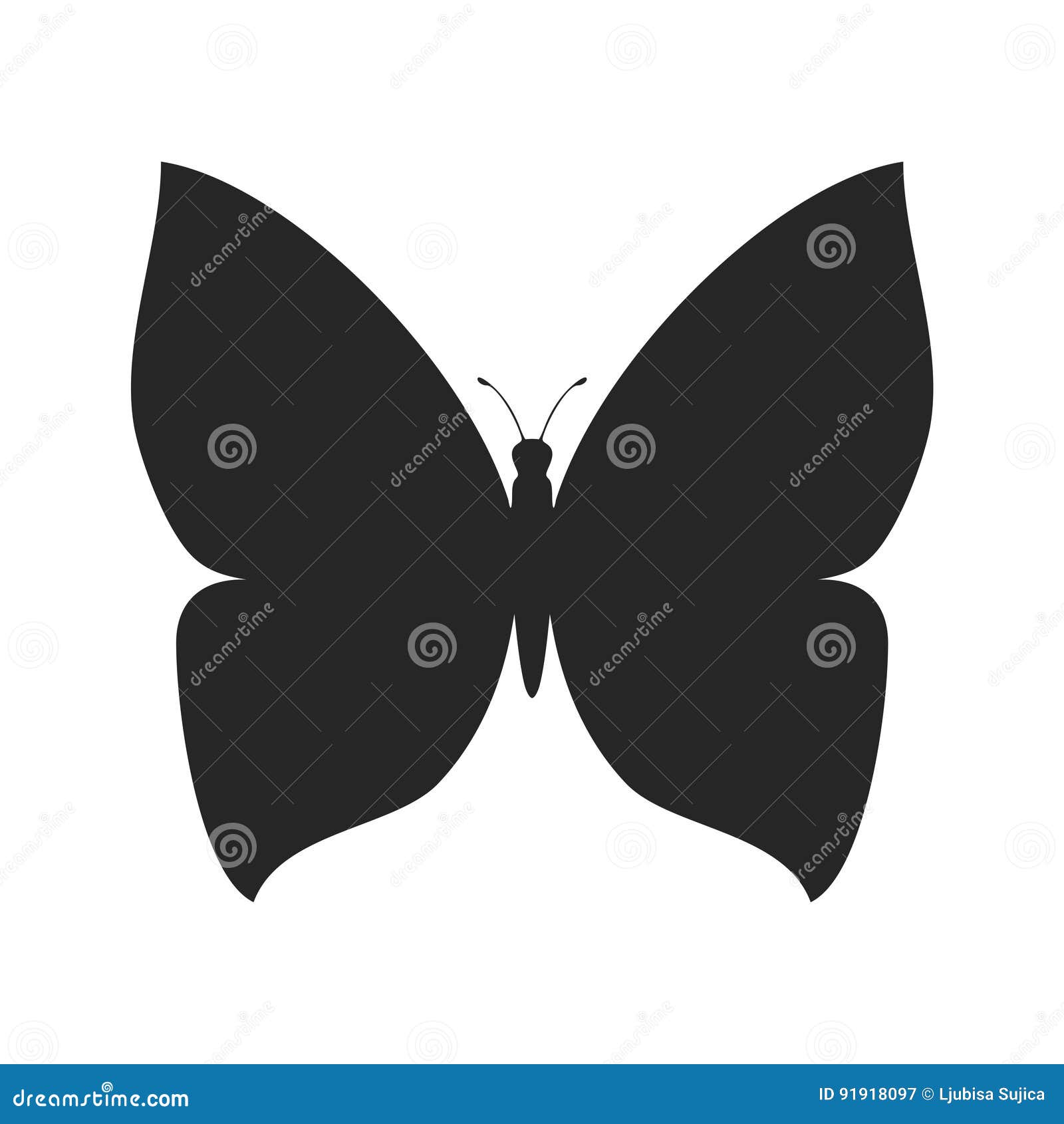 Forme Simple De Silhouette De Papillon Illustration de Vecteur ...