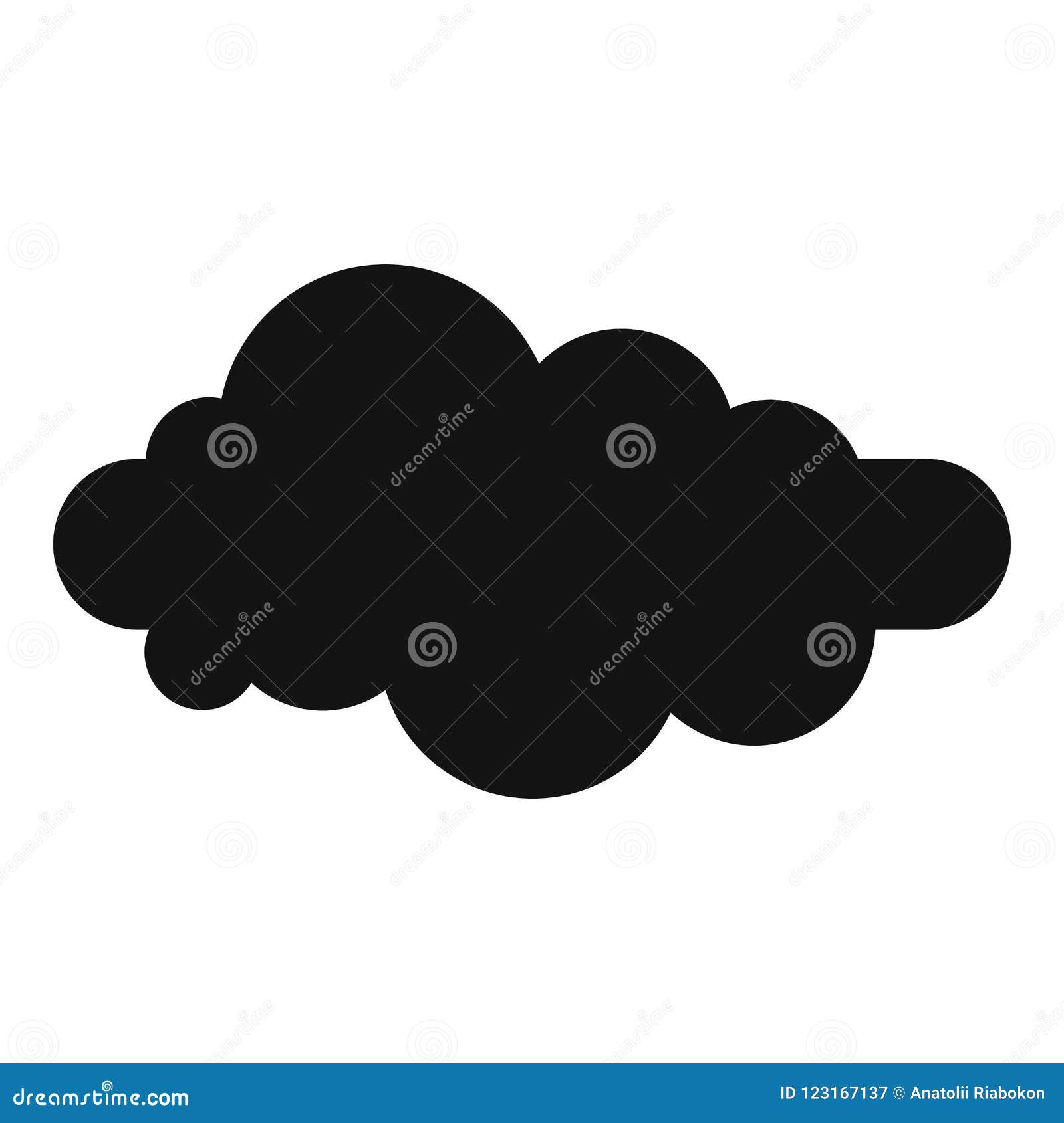 Formed Cloud Icon, Simple Style. Stock Illustration - Illustration of ...