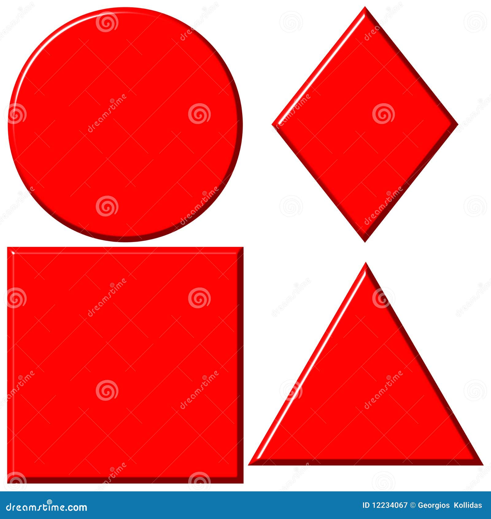 Formen des Rot-3D stock abbildung. Illustration von schattenbild - 12234067