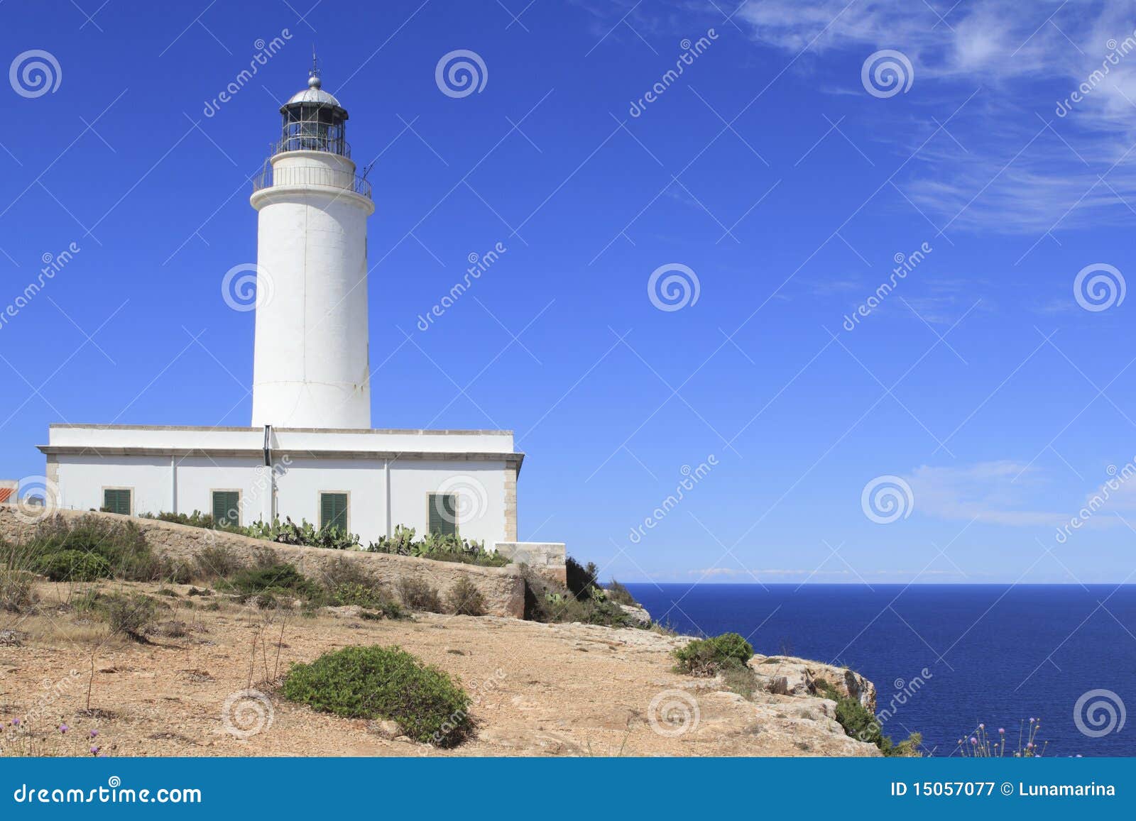 Formentera La Mola Lighthouse Balearic Islands Stock Image - Image of ...