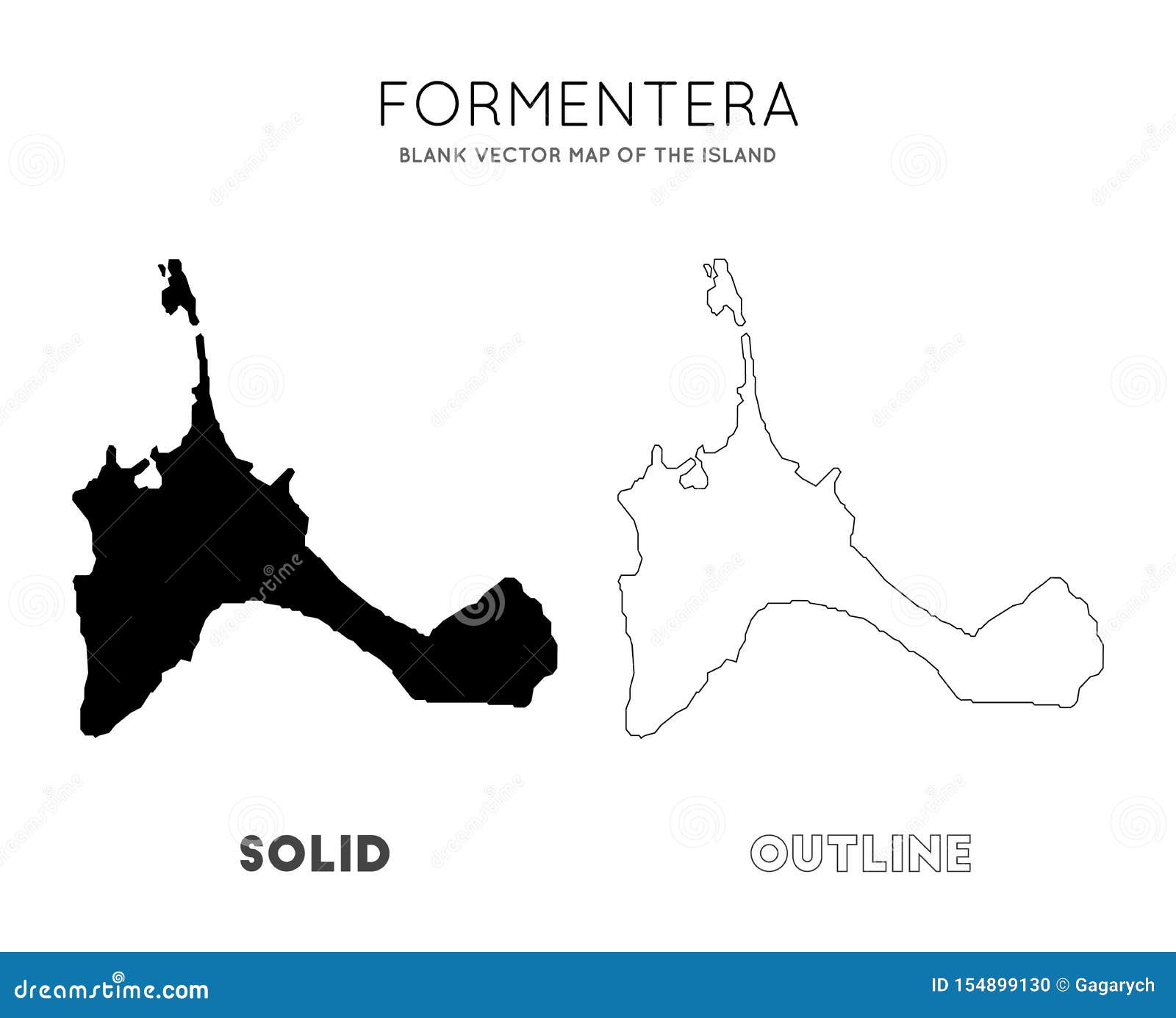 Formentera map. stock vector. Illustration of isolated - 154899130