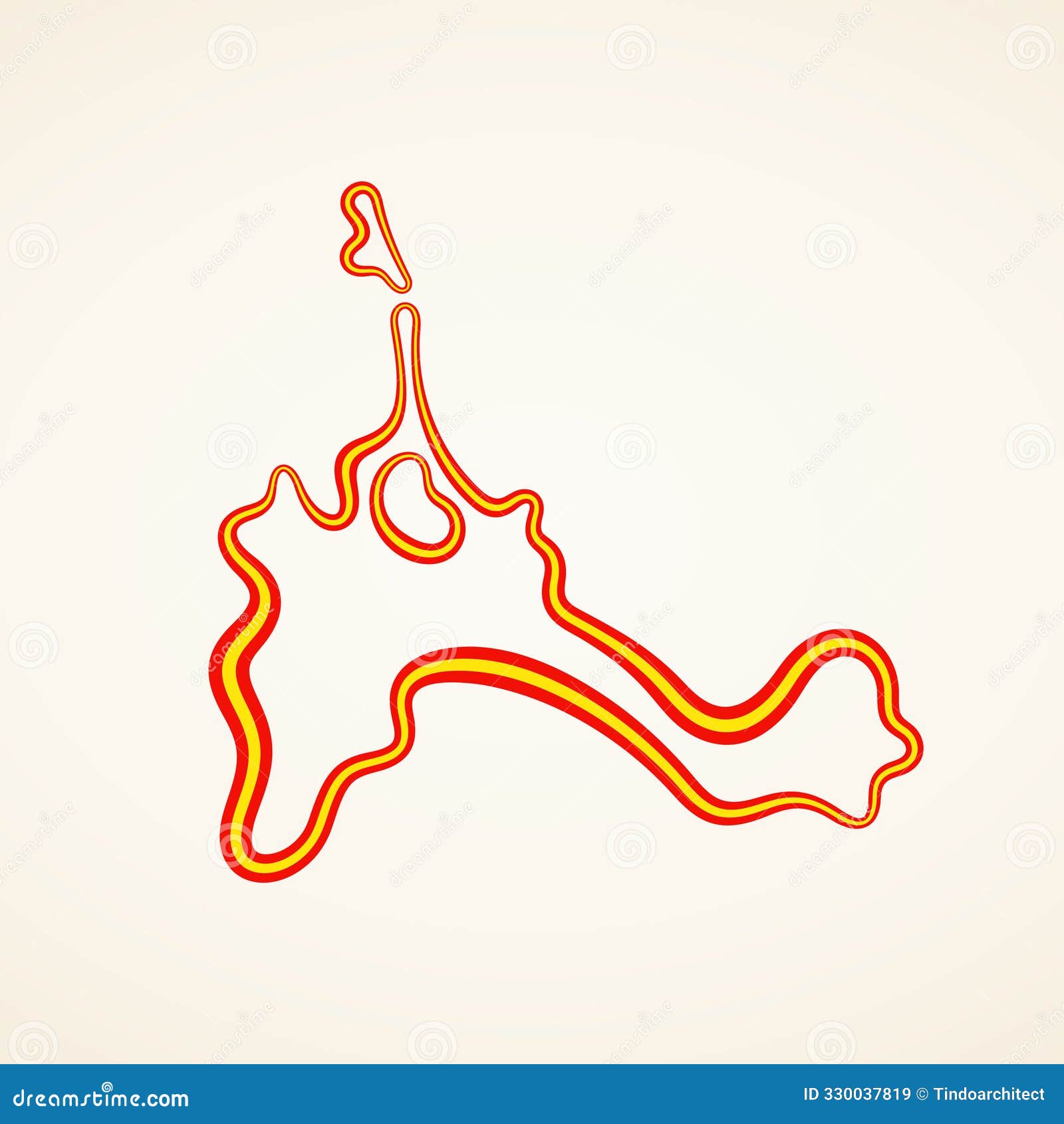 Formentera - Outline Map stock illustration. Illustration of marked ...