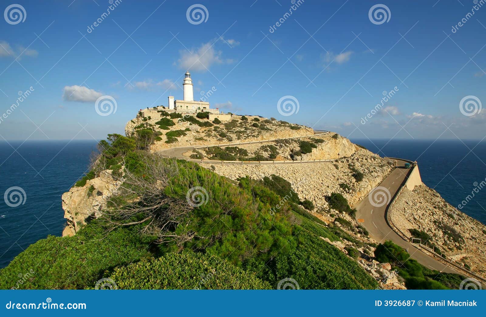 Formentor lighthouse stock image. Image of green, mediterranean - 3926687