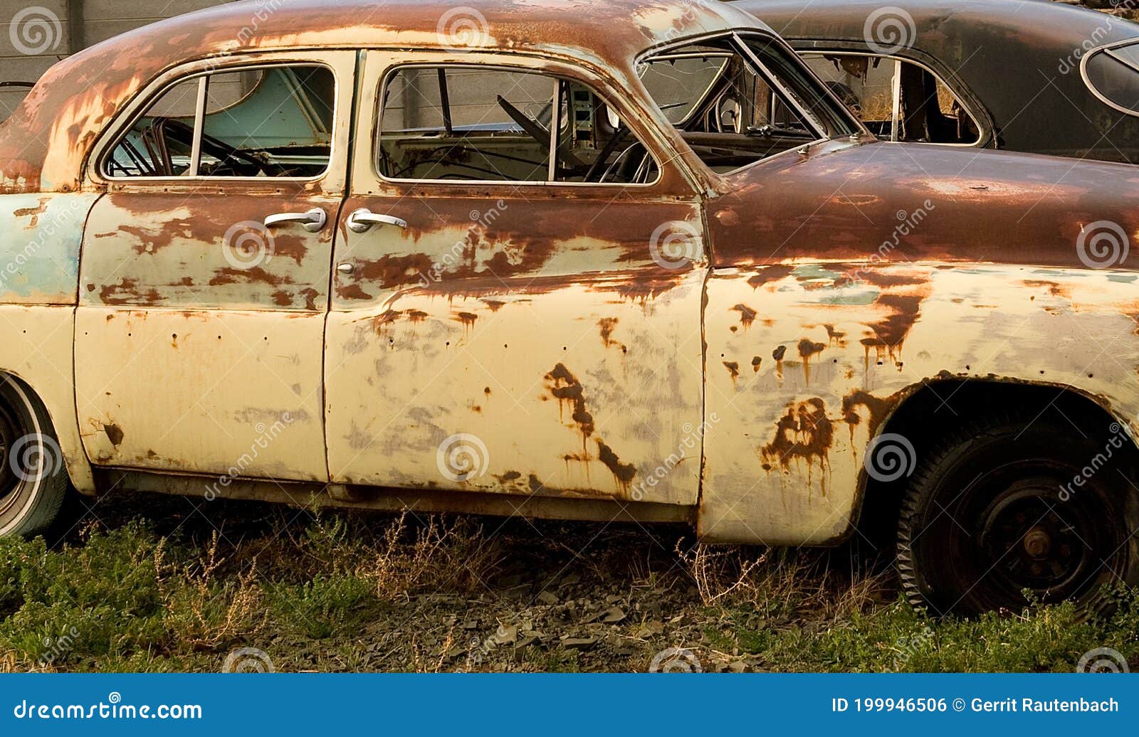 Former Glamorous Cars Rusting Away into Scrap Stock Photo - Image of ...