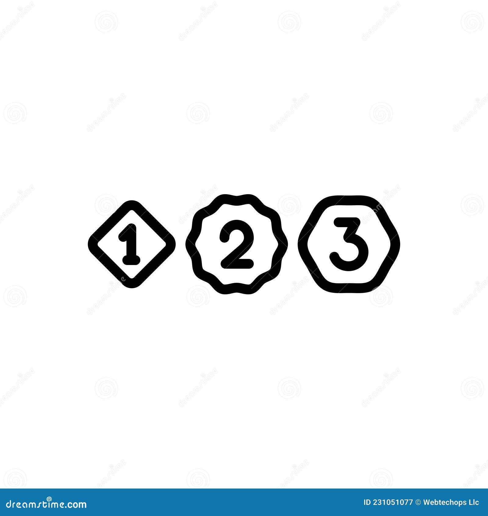 Black Line Icon for Former, Previous and Numbers Stock Vector ...
