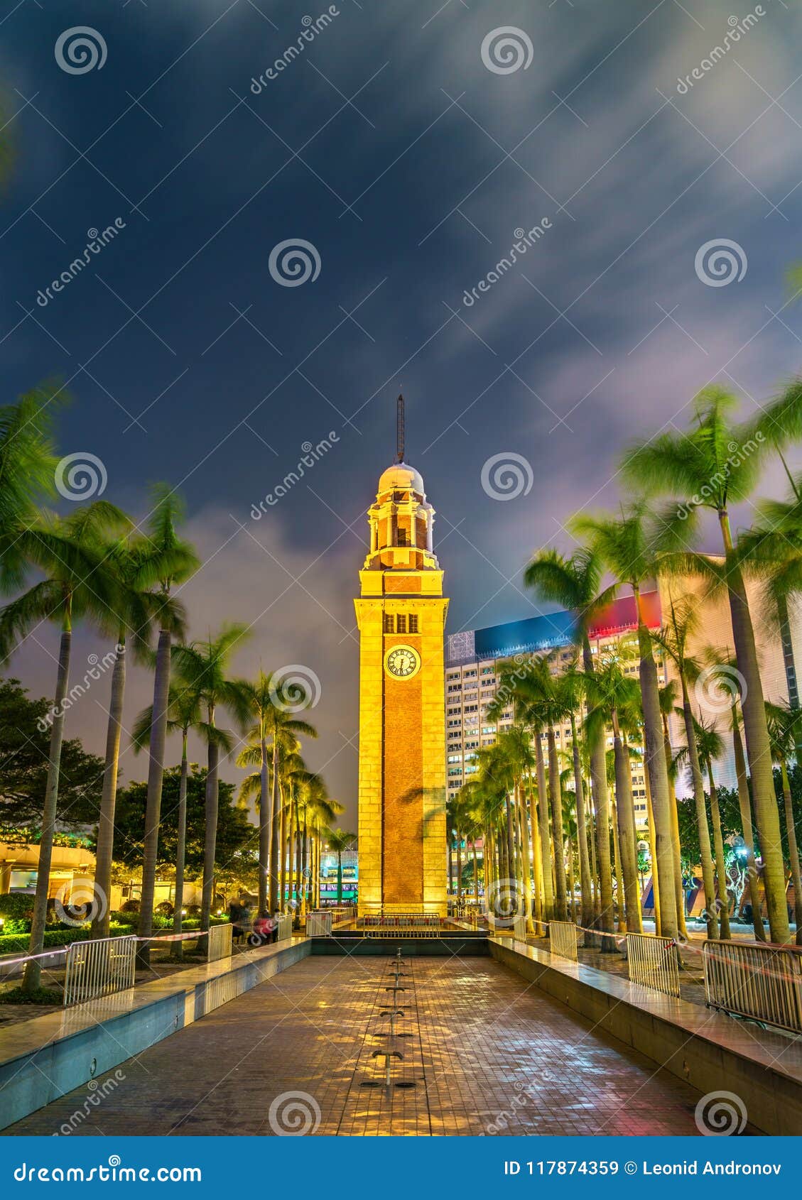 Former Kowloon Canton Railway Clock Tower In Hong Kong Stock Image Image Of Kowloon Canton