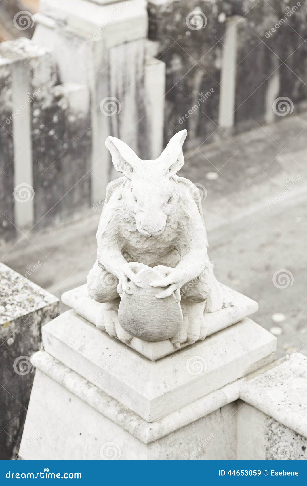 Former Rabbit Shaped Gargoyle Stock Image - Image of garden, effect ...